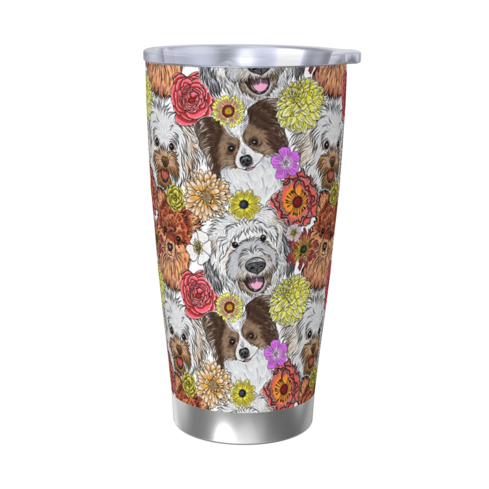 Picia Cute Dogs Puppy Pattern 20 oz Tumbler Stainless Steel Vacuum ...