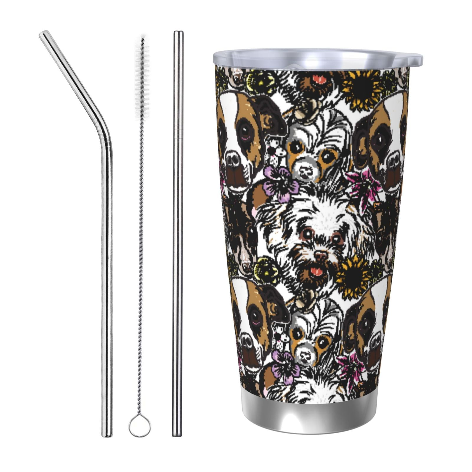 Picia Cute Dogs Puppy2 Pattern 20 oz Tumbler Stainless Steel Vacuum ...