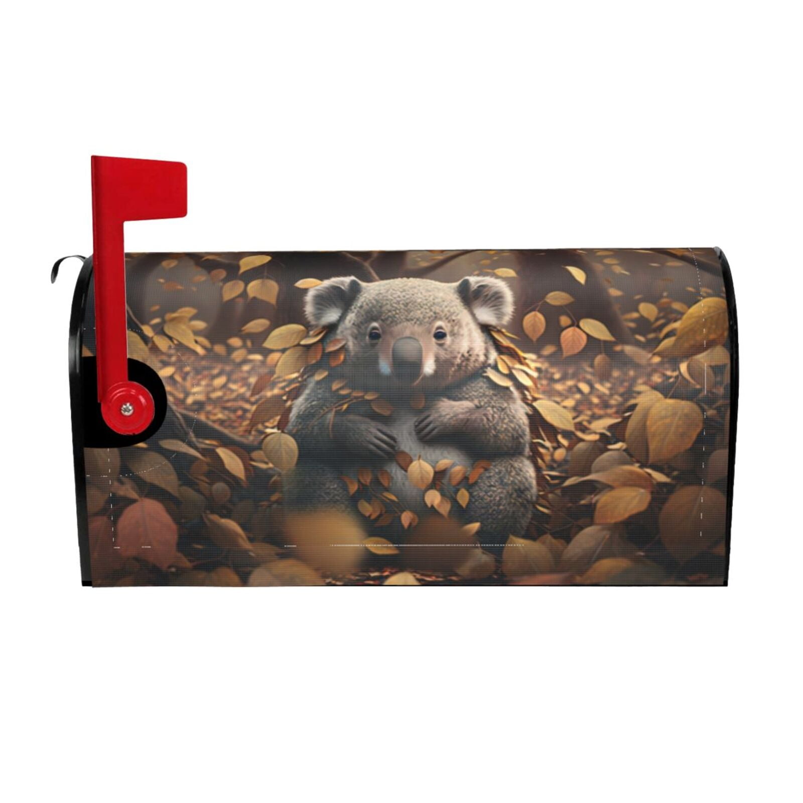 Picia Cute Fallen Leaf Koala Magnetic Mailbox Cover Standard Size-21x18 ...
