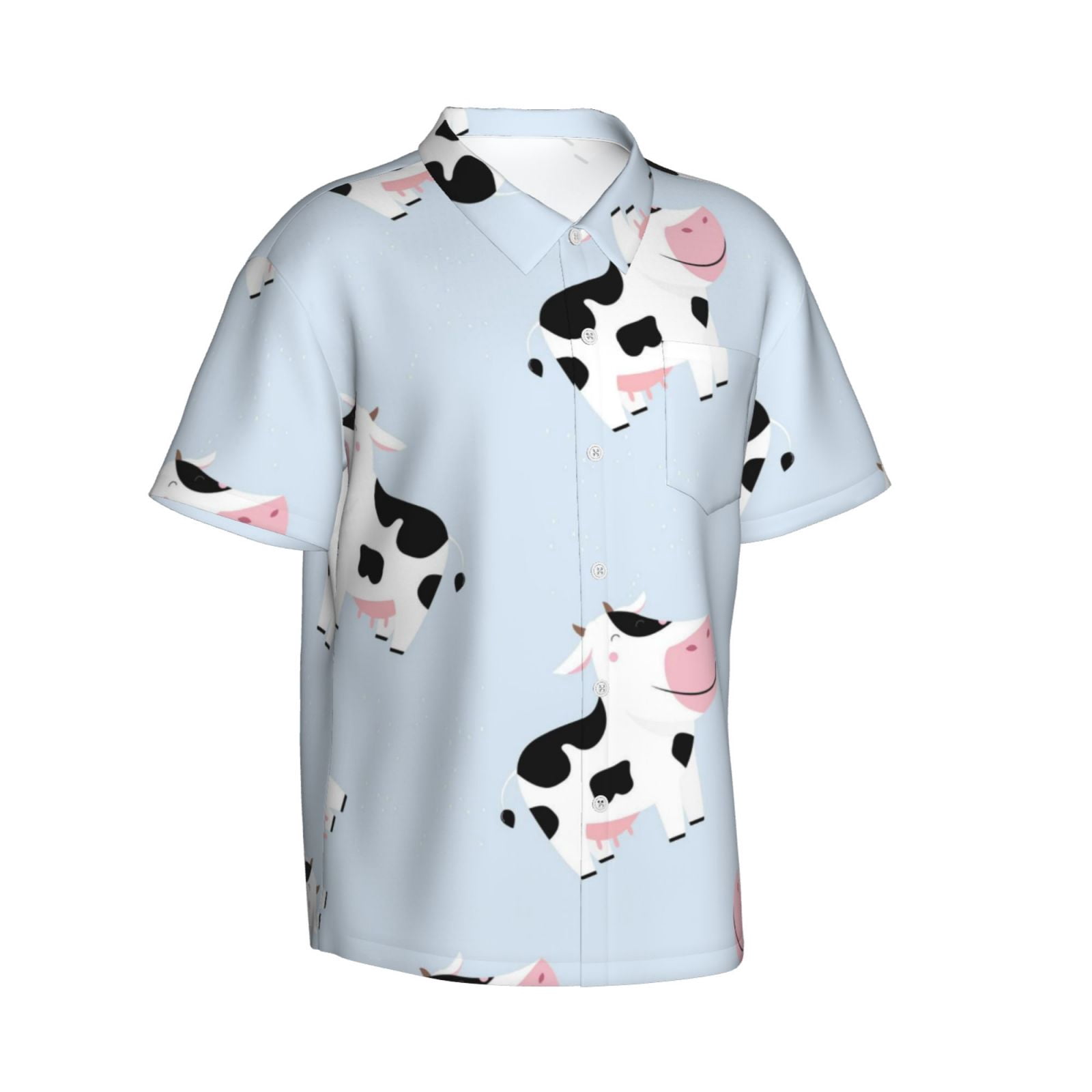 Picia Cute Farm Cow Gentle Cotton Regular Fit Short Sleeve Casual ...