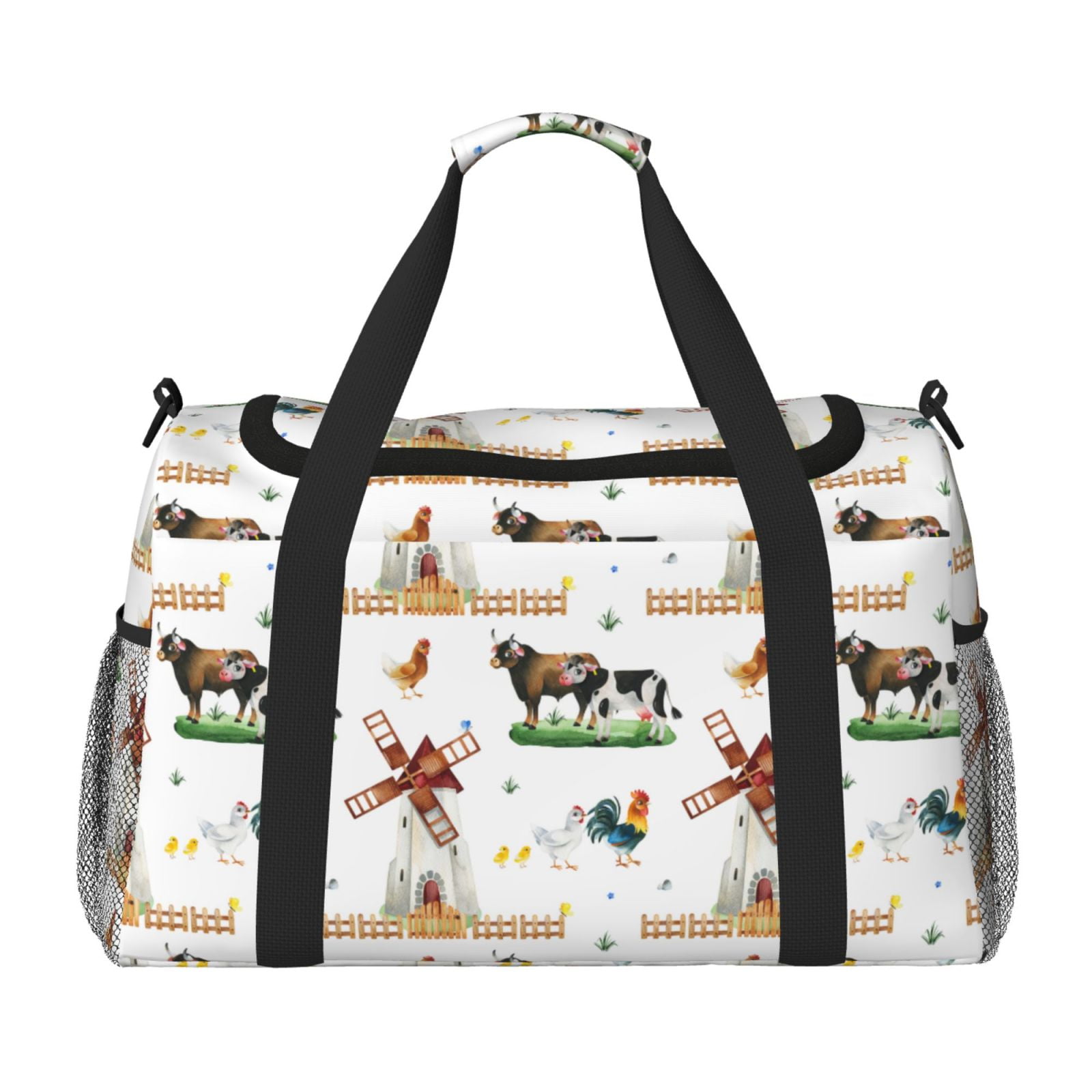 Picia Cute Farm Print Travel Duffle Bag,Weekender Bags for Women with ...