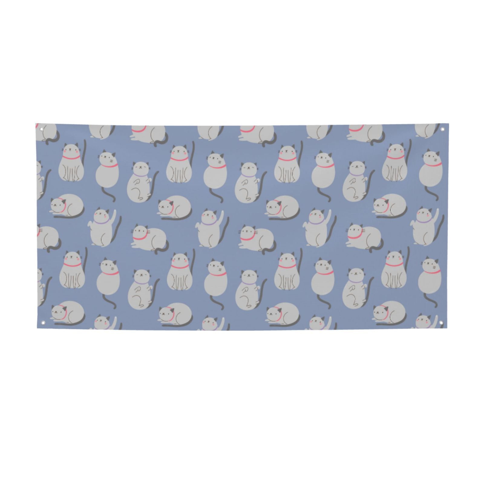 Picia Cute Fat Cat Pattern Party Banner, Festive Decoration, Holiday ...