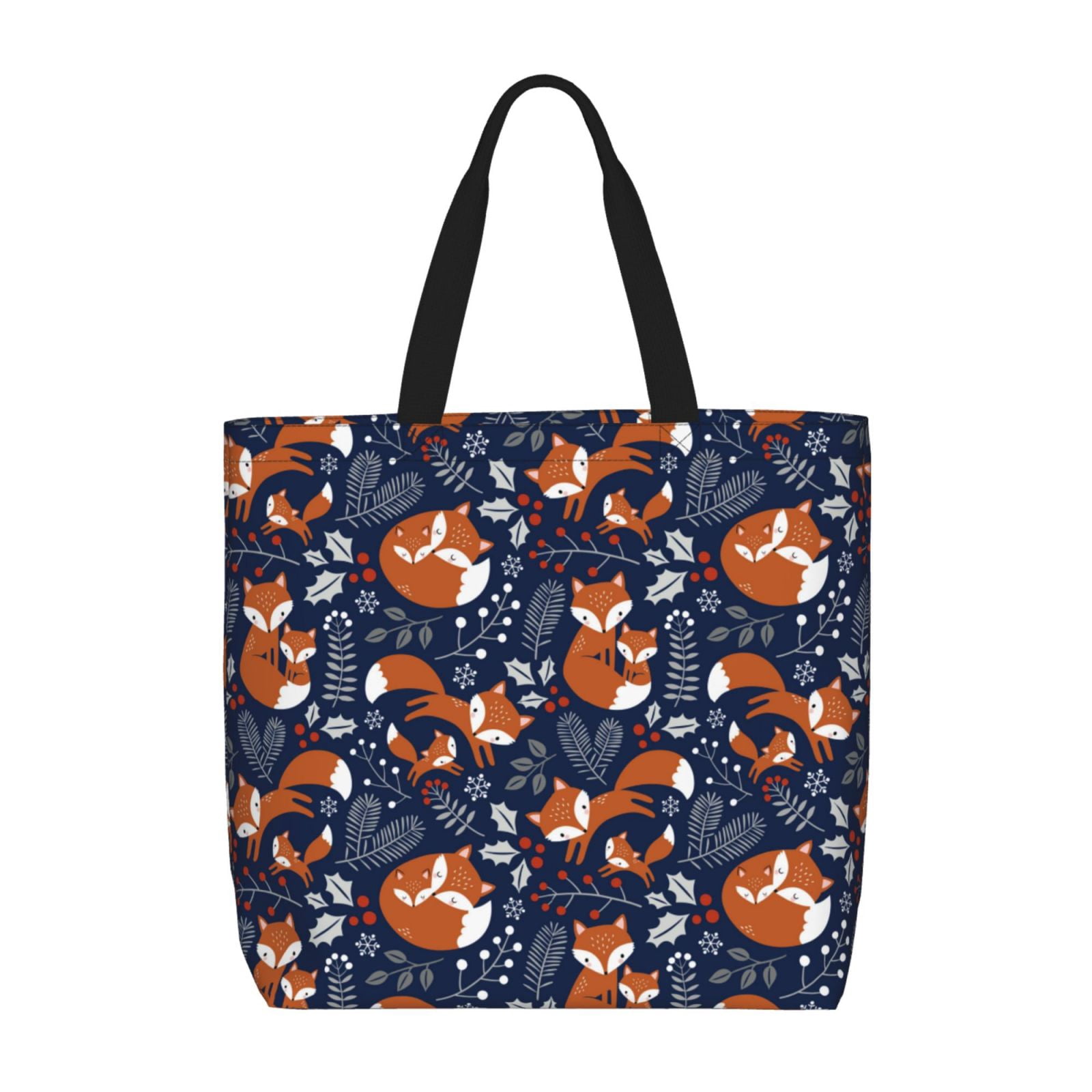 Picia Cute Foxes for Tote Bag for Women with Zipper, Gym Tote with ...