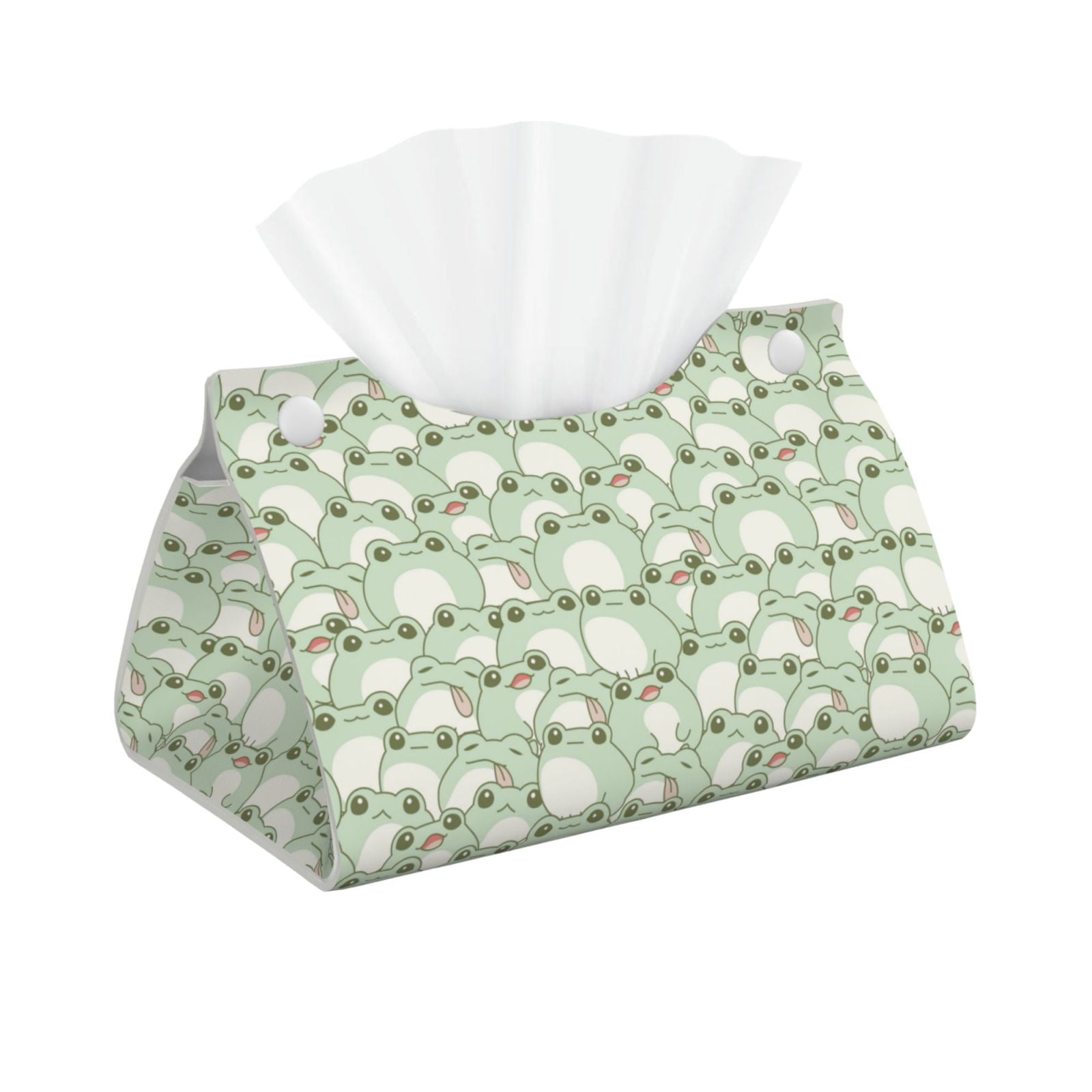 Picia Cute Frog Pattern Long Tissue Box Cover,PVC Leather Triangle ...