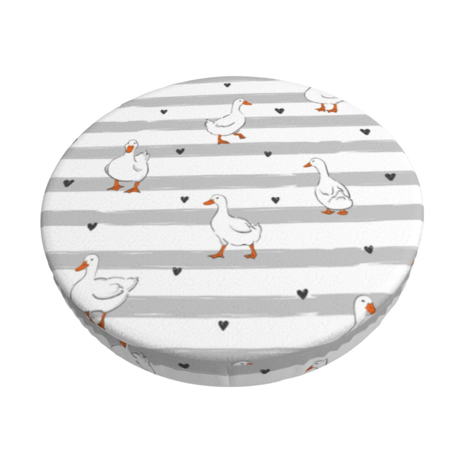 Picia Cute Goose Pattern Round Stool Covers Comfy Seat Covers Stretch ...