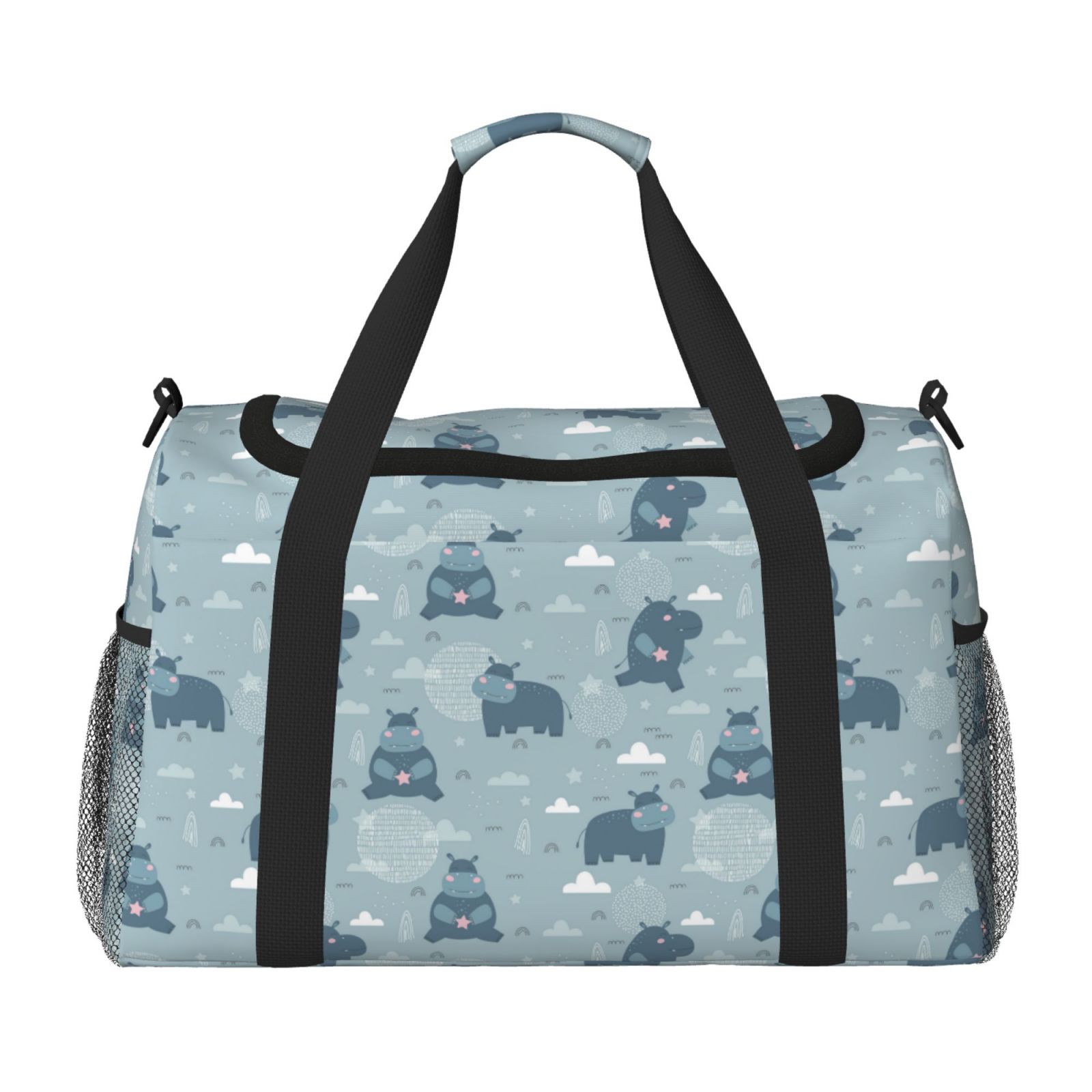 Picia Cute Hippopotamus Print Travel Duffle Bag,Weekender Bags for ...
