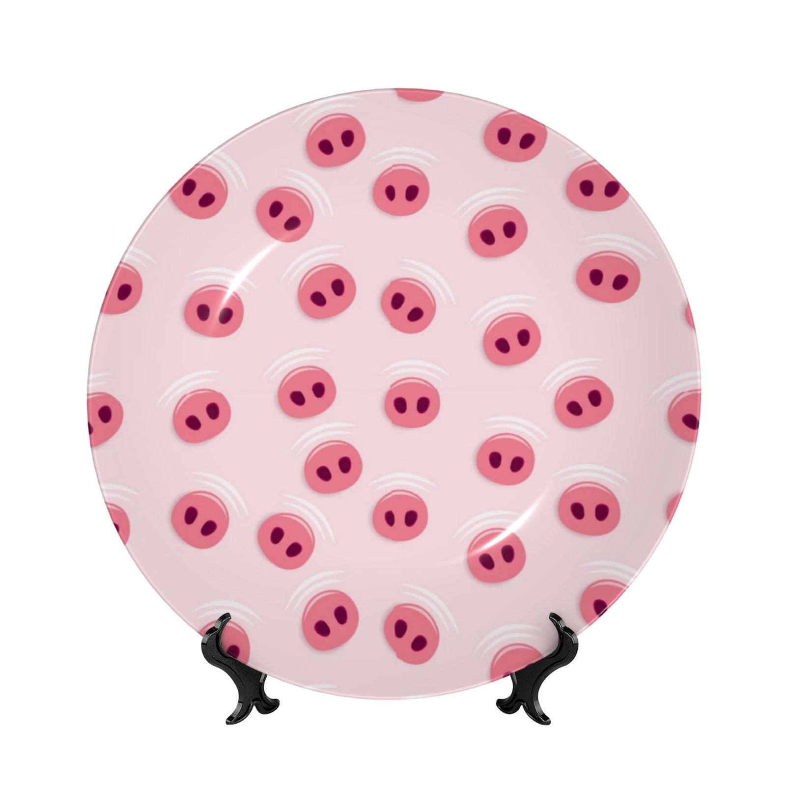 Picia Cute Pig Nose Pattern Bone China Decorative Plate – Wall Decor ...