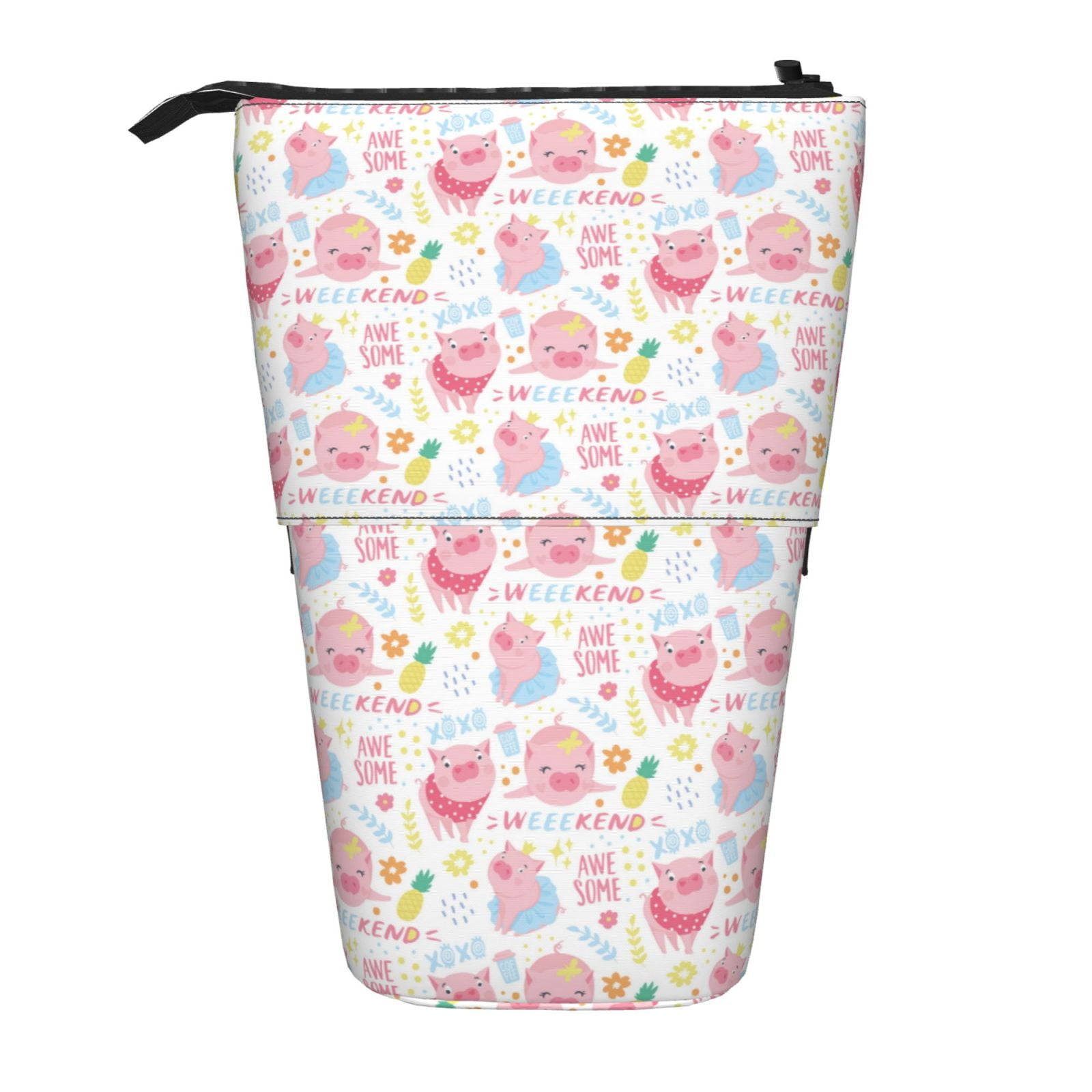 Picia Cute Pig Print Telescopic Pencil Case, Telescopic Pen Holder ...