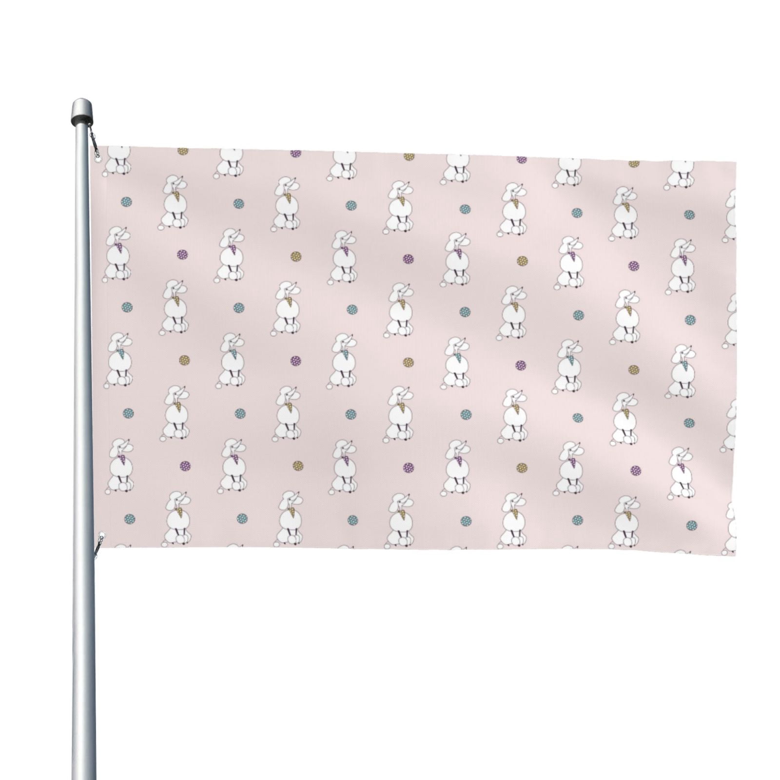 Picia Cute Poodle Dog Printed Flag ,Cute Poodle Dog Pattern Garden Flag ...