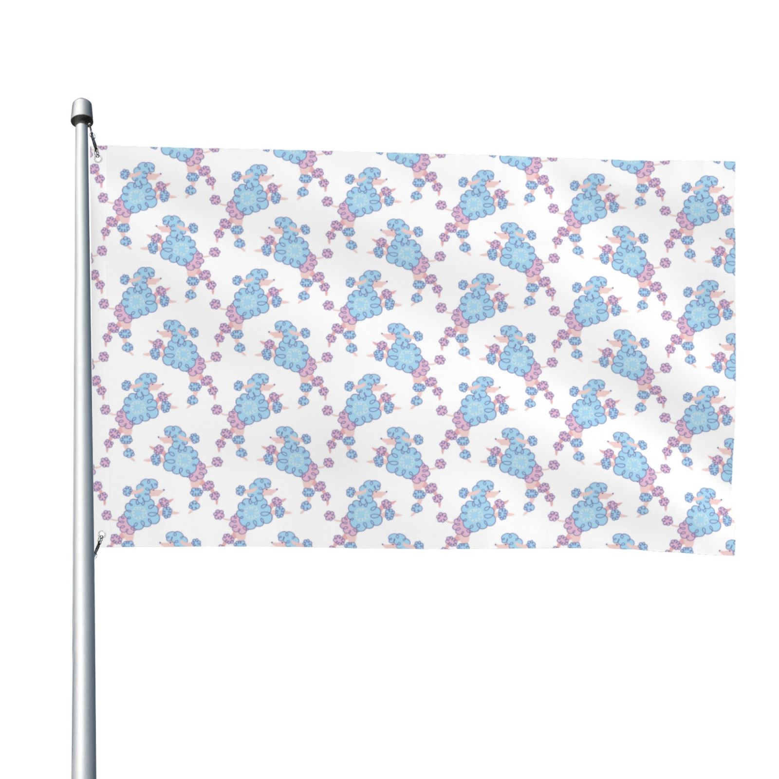Picia Cute Poodle Dog Printed Flag ,Cute Poodle Dog Pattern Garden Flag ...