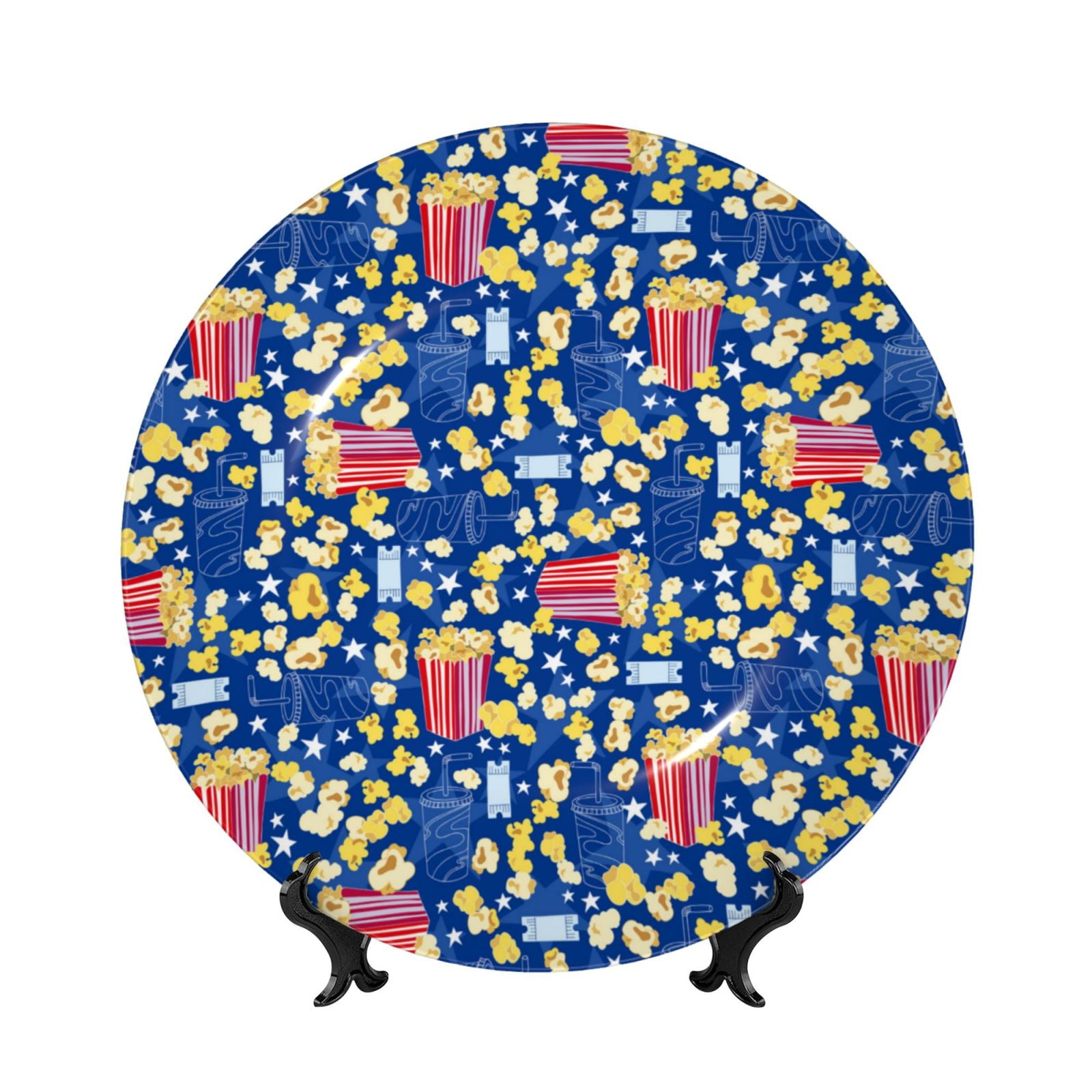 Picia Cute Popcorn Pattern Bone China Decorative Plate – Wall Decor ...