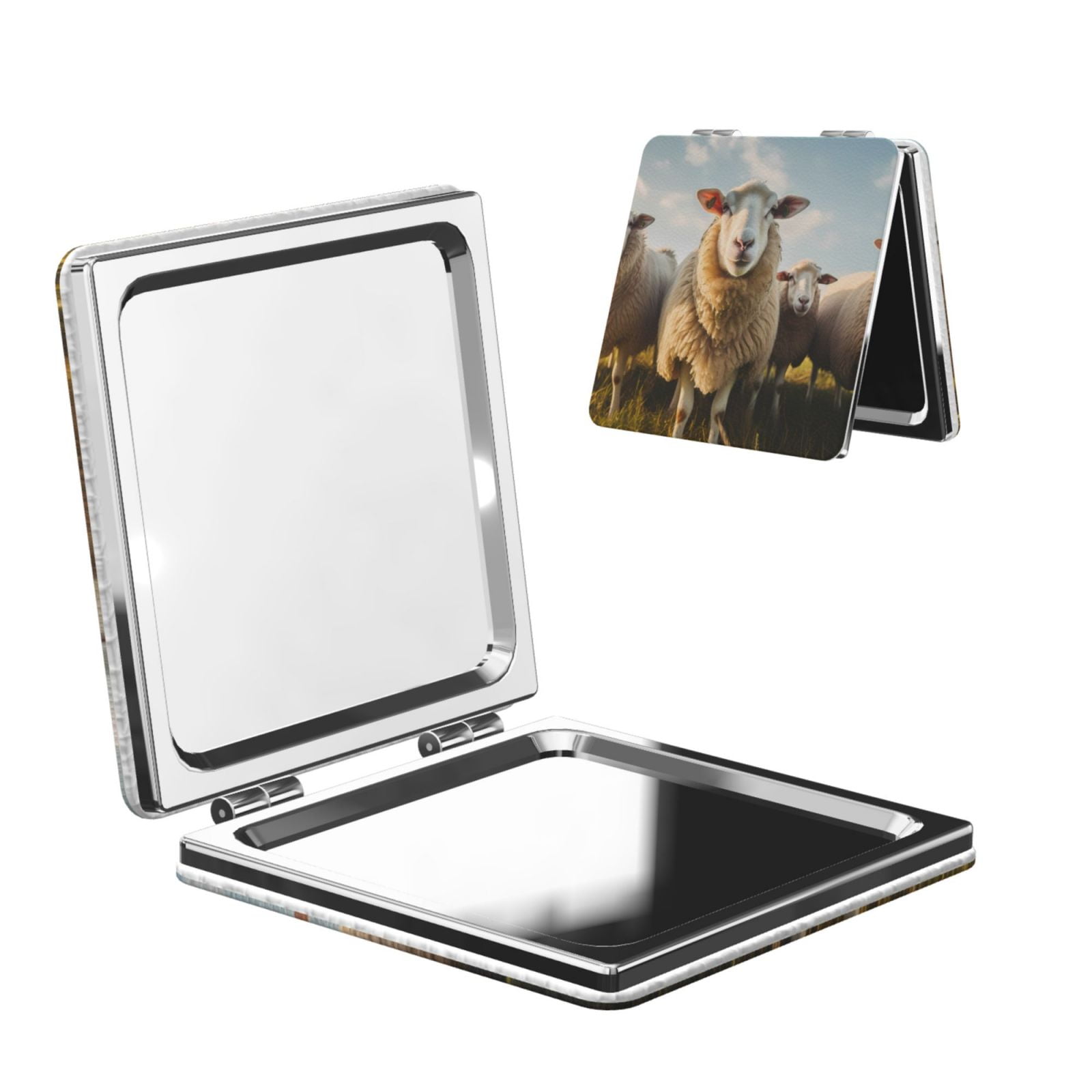 Picia Cute Prairie Sheep Herd for Compact Vanity Mirror , Travel Makeup ...