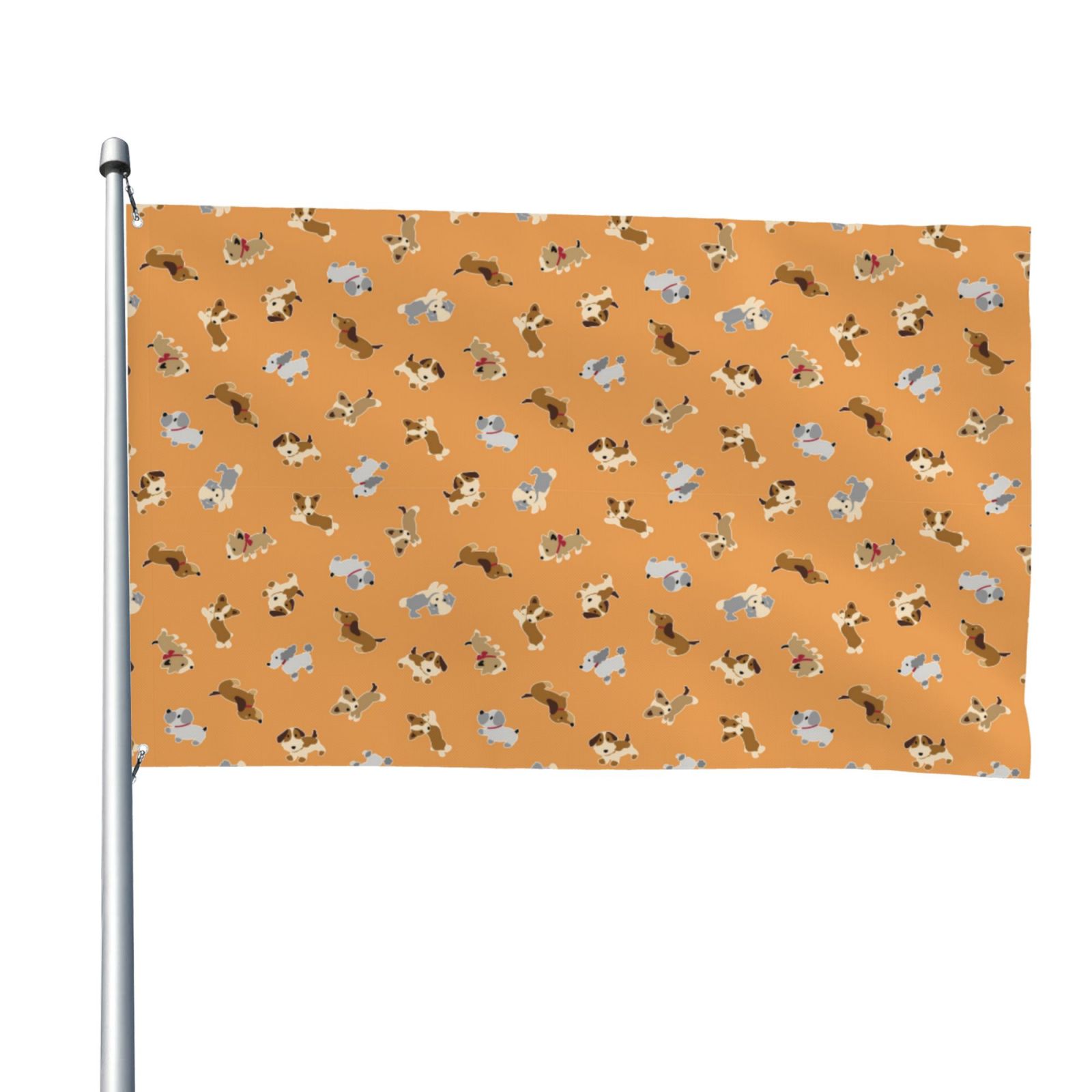 Picia Cute Puppy J Printed Flag ,Cute Puppy J Pattern Garden Flag ...