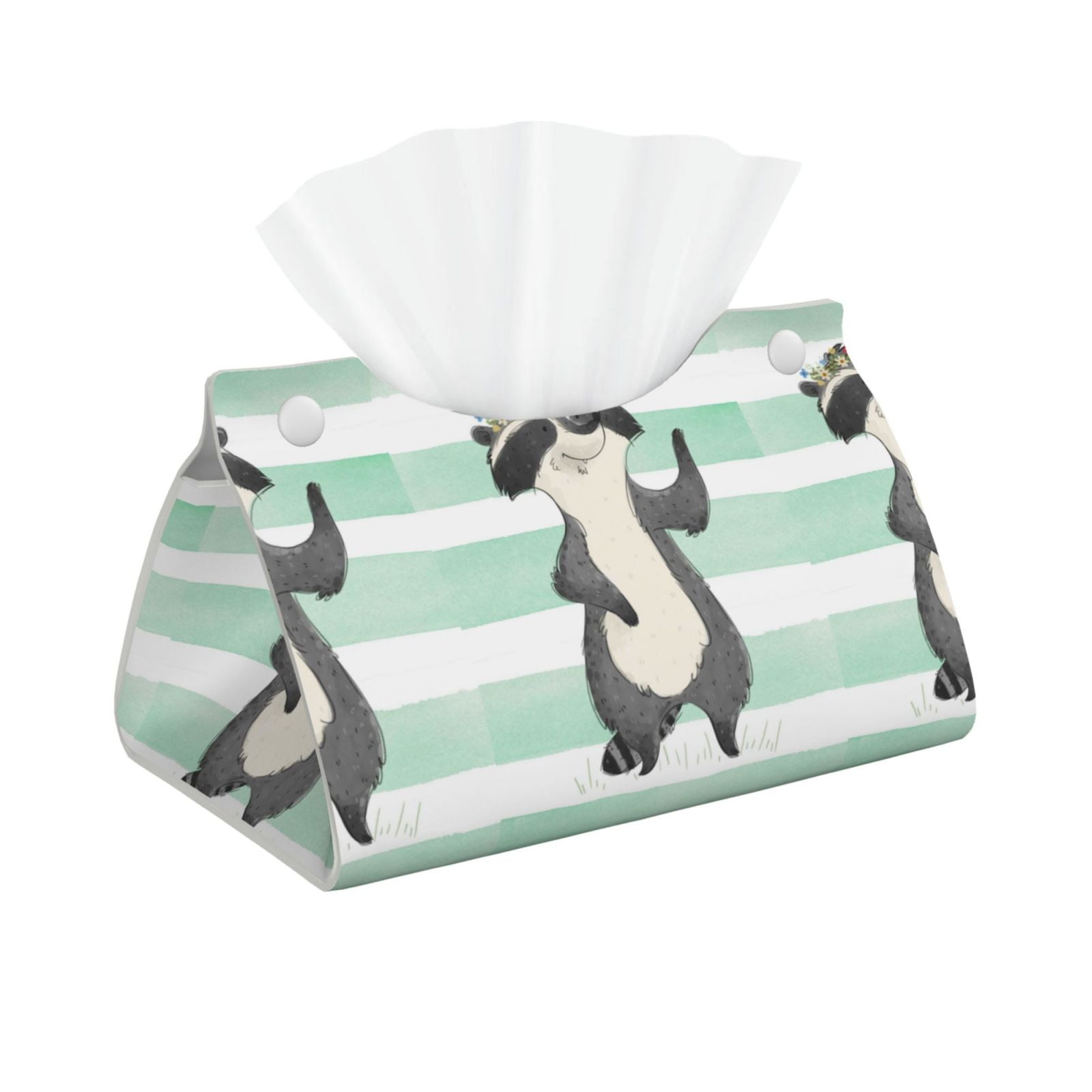 Picia Cute Raccoon Pattern Long Tissue Box Cover,PVC Leather Triangle ...