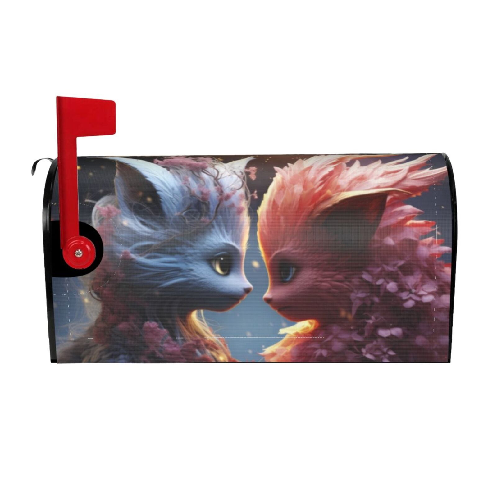 Picia Cute Red And White Elf Magnetic Mailbox Cover Standard Size-25 ...