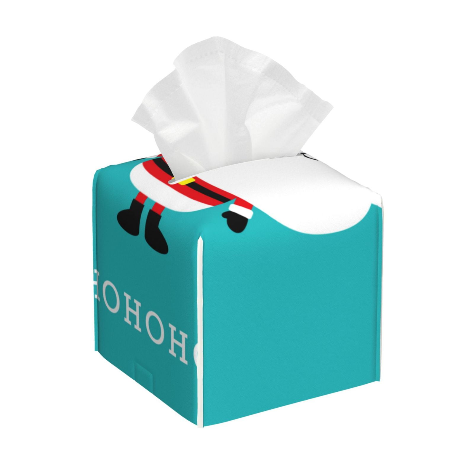 Picia Cute Santa Claus Pattern Tissue Box Cover,PVC Leather Square ...
