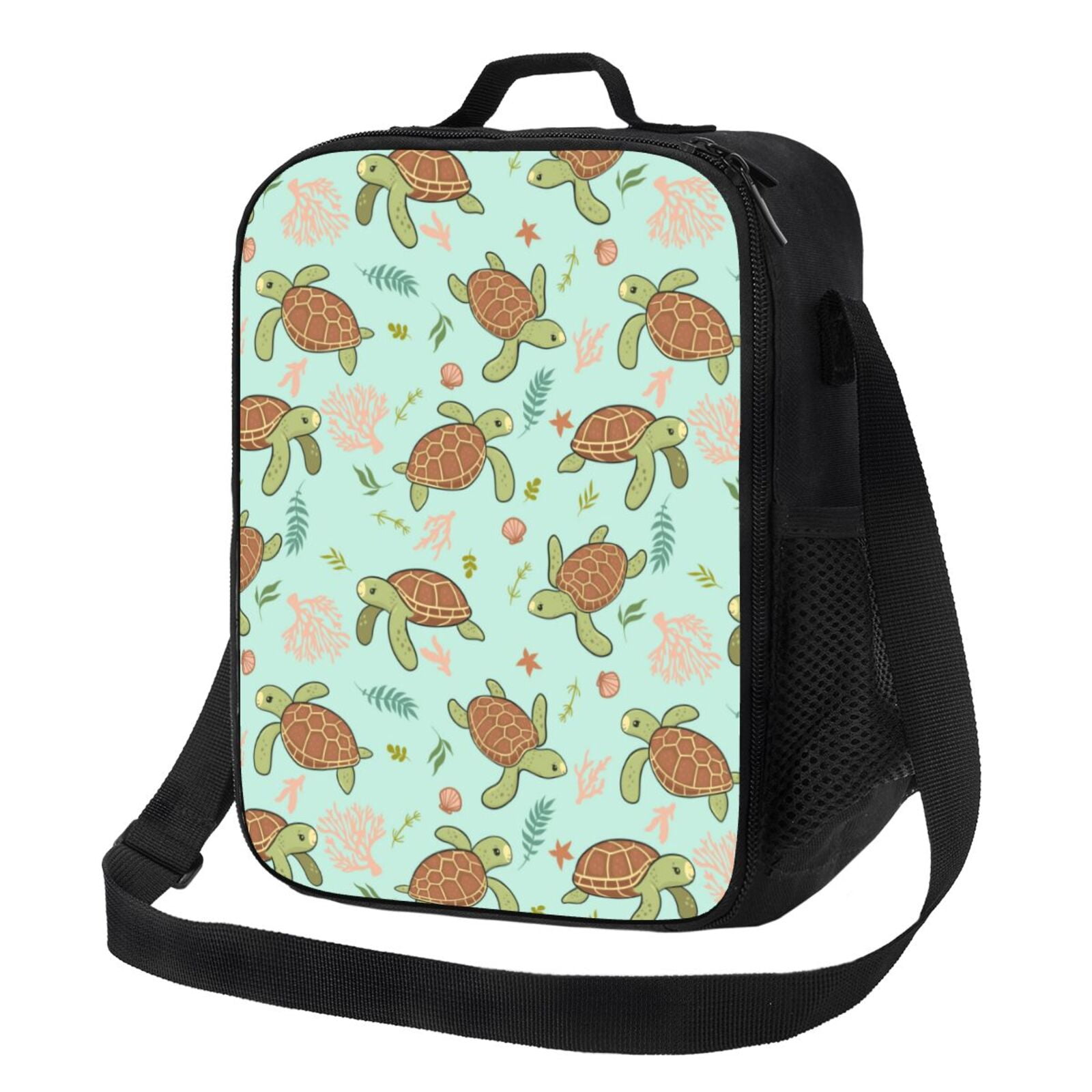 Picia Cute Sea Turtles Lunch box Lunch bag for men women Large capacity ...