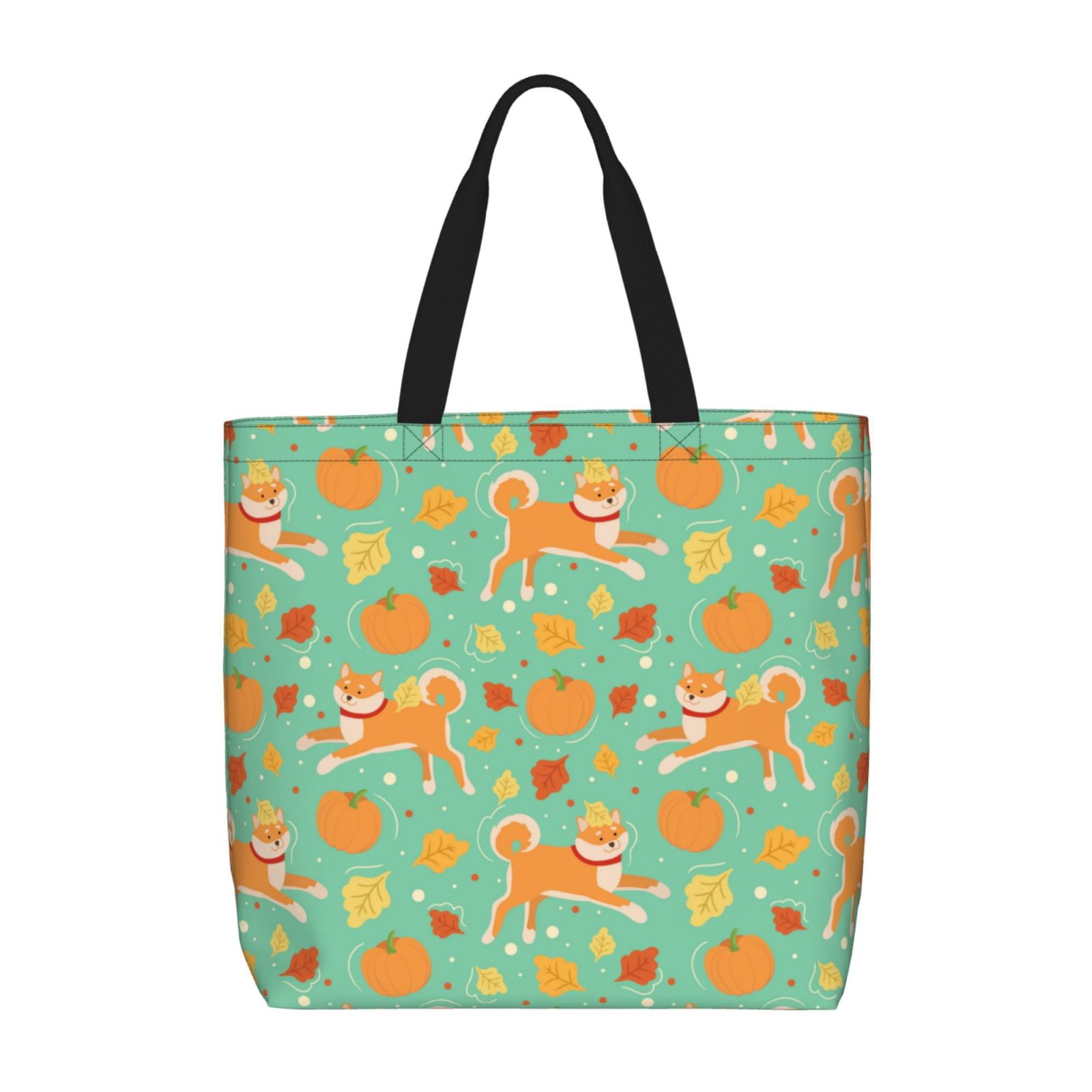 Picia Cute Shiba And Pumpkins for Tote Bag for Women with Zipper, Gym ...