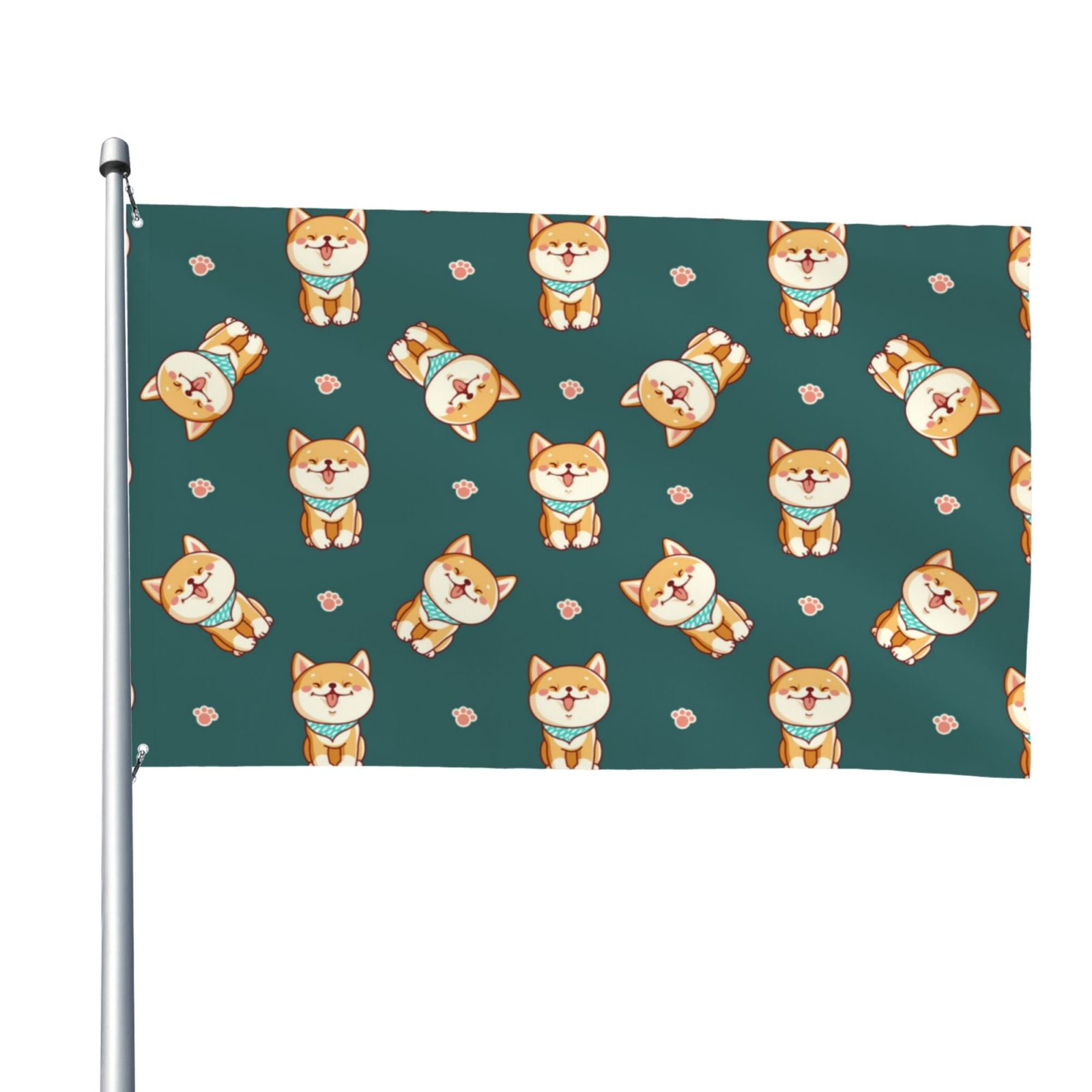 Picia Cute Shiba Printed Flag ,Cute Shiba Pattern Garden Flag Vertical ...