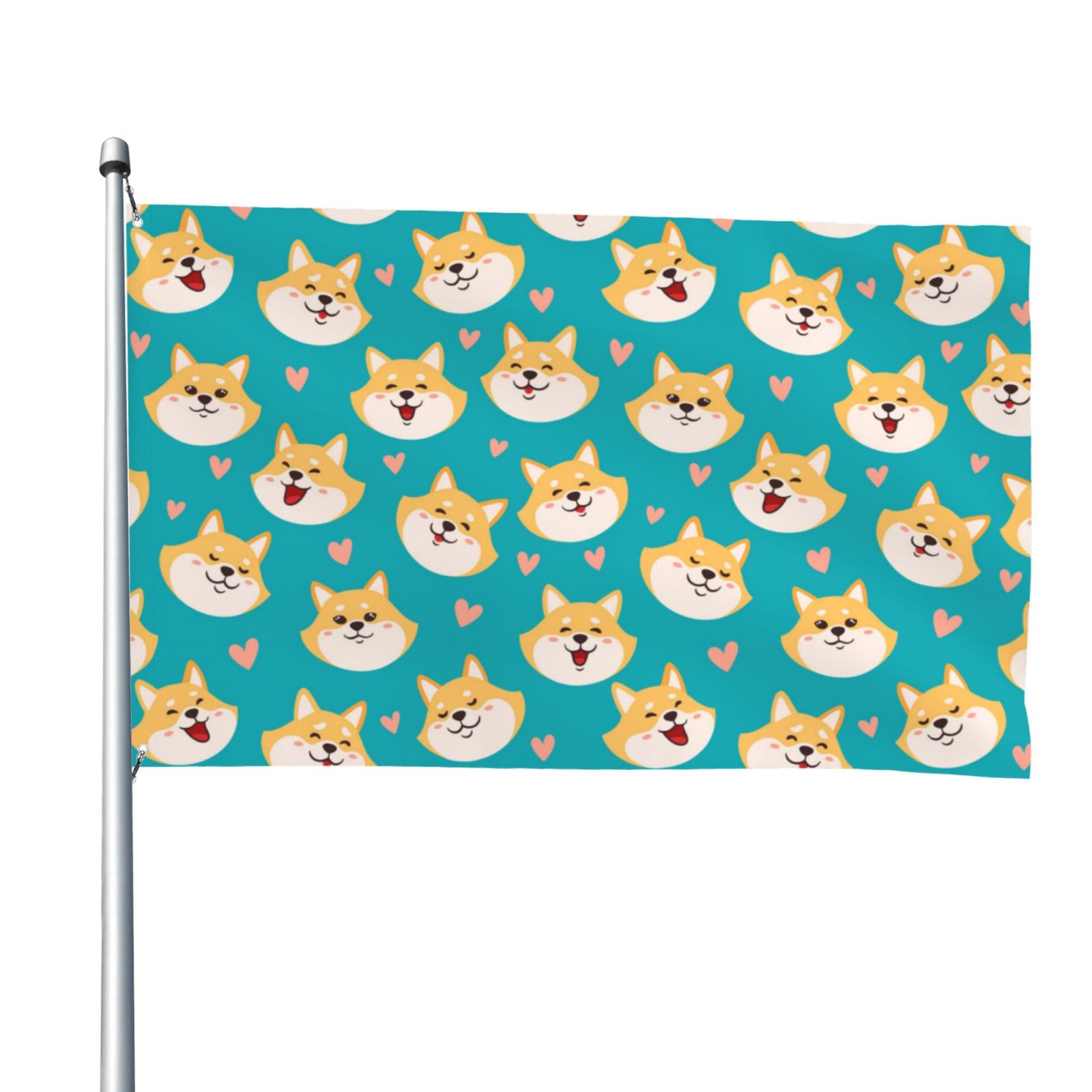 Picia Cute Shiba1 Printed Flag ,Cute Shiba1 Pattern Garden Flag ...