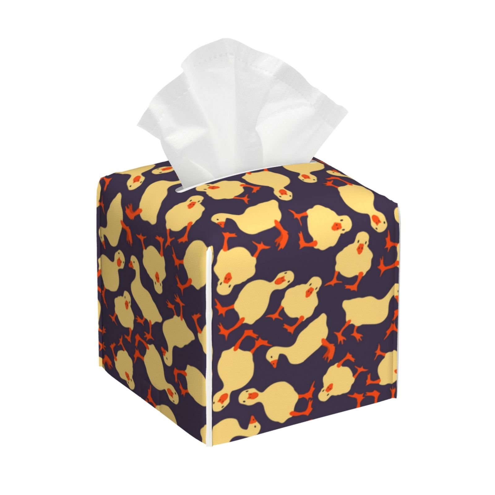 Picia Cute Small Farm Birds Pattern Tissue Box Cover,PVC Leather Square ...
