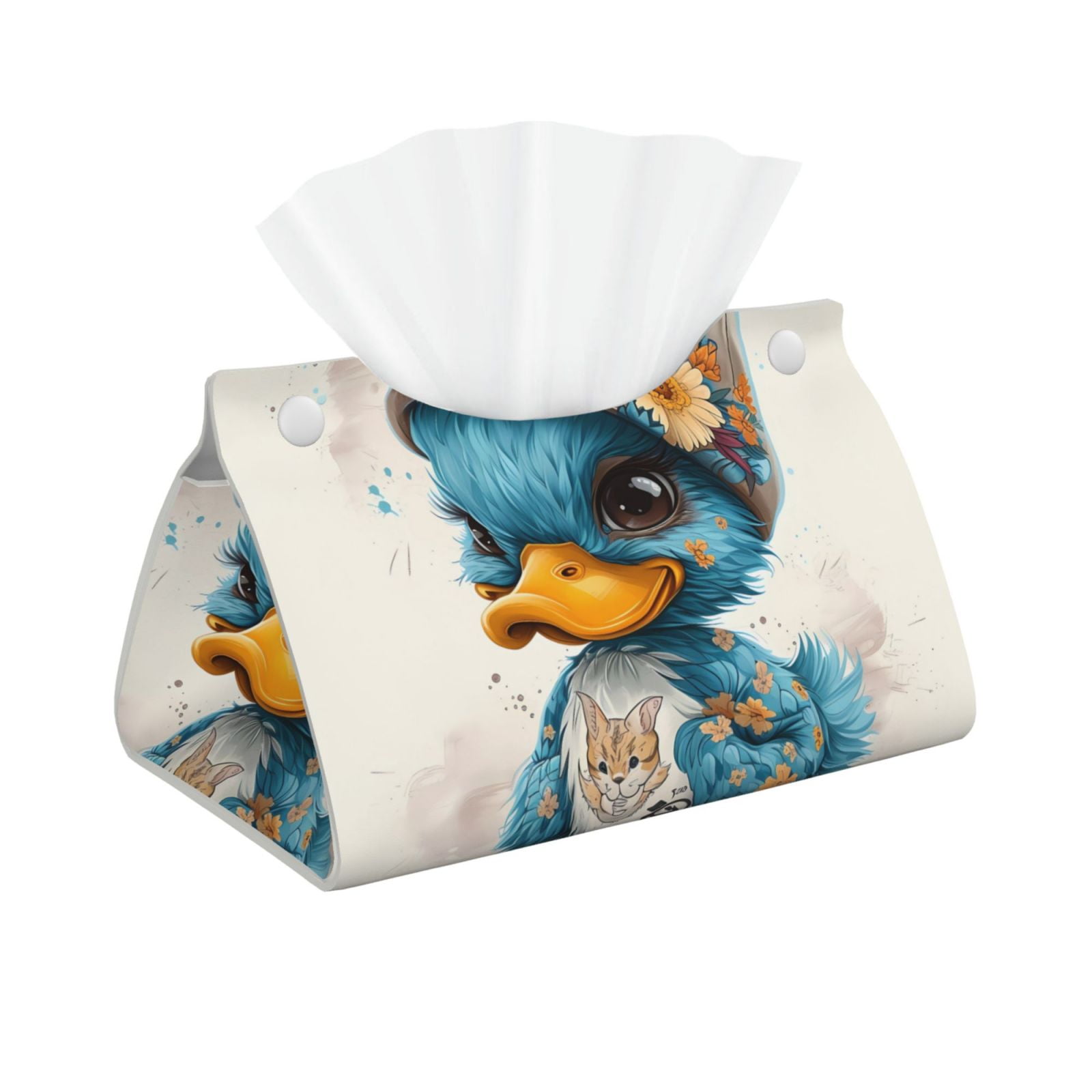 Picia Cute Sunflower Blue Duck Pattern Long Tissue Box Cover,PVC ...