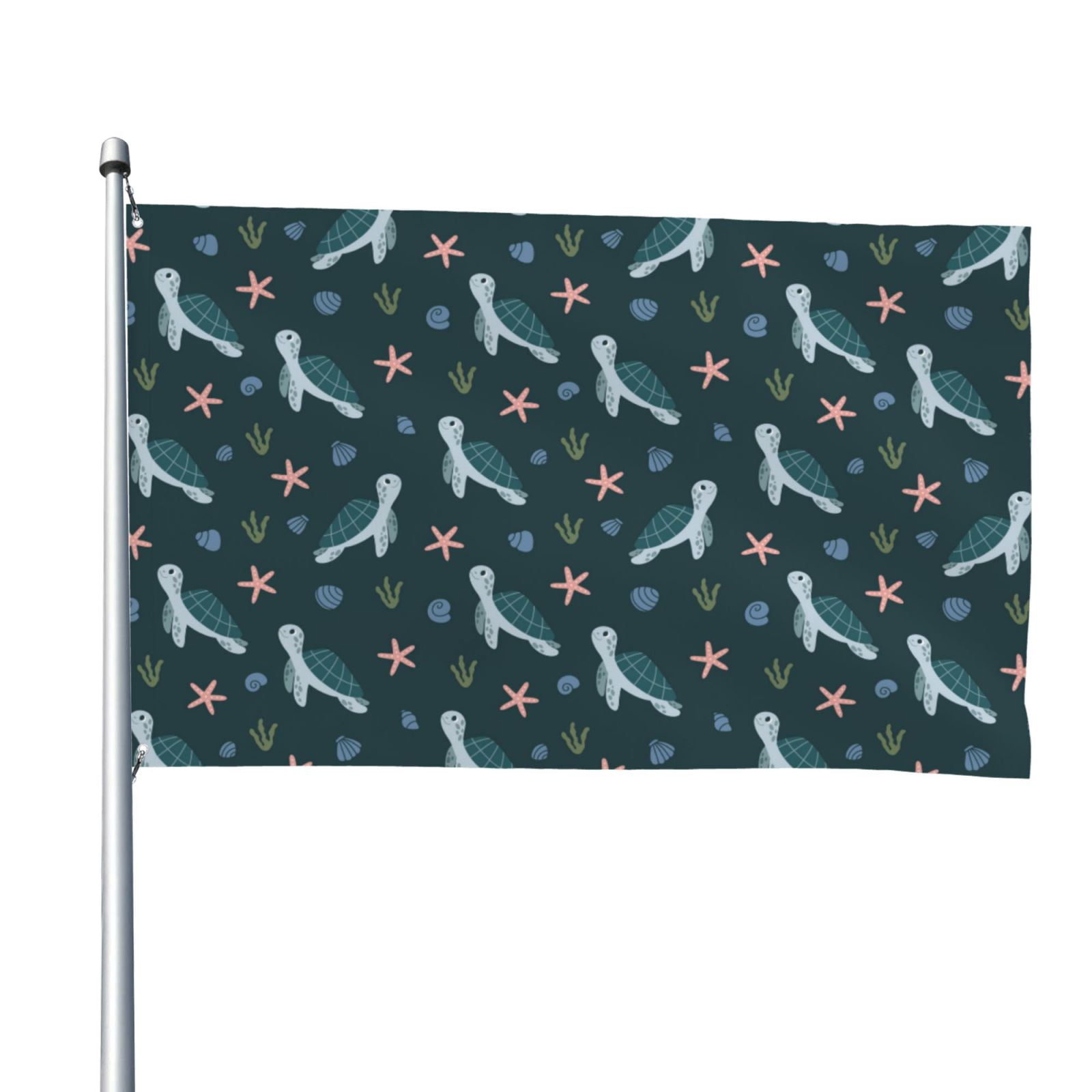 Picia Cute Turtle Printed Flag ,Cute Turtle Pattern Garden Flag ...