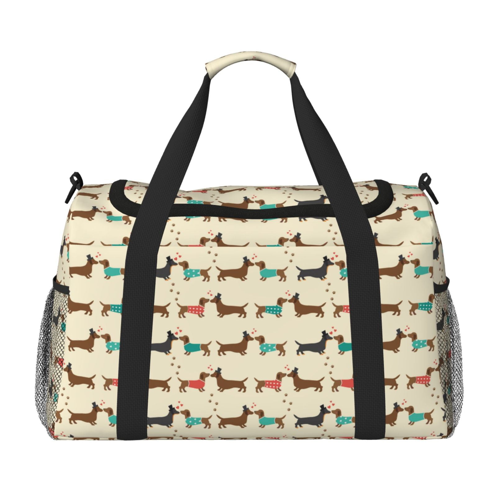 Picia Dachshund Dog Print Travel Duffle Bag,Weekender Bags for Women ...