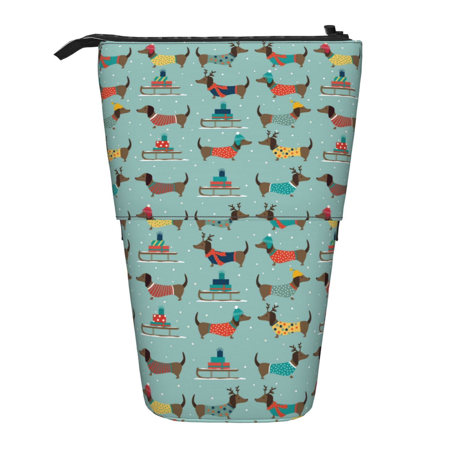 Picia Dachshund Dog Puppy Print Telescopic Pencil Case, Telescopic Pen ...