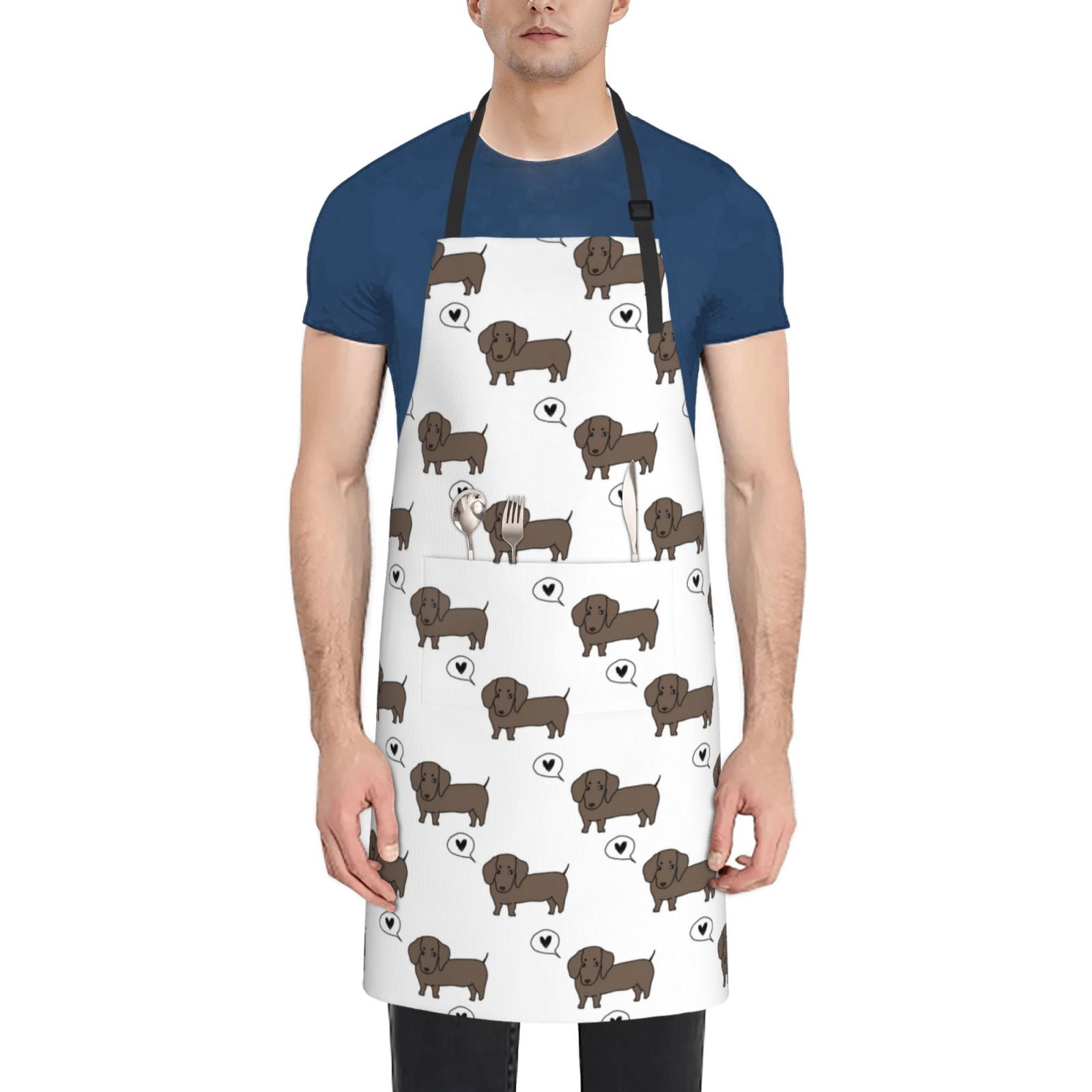 Picia Dachshund Dog Waterproof Apron for Unisex Adult - Adjustable Bib ...