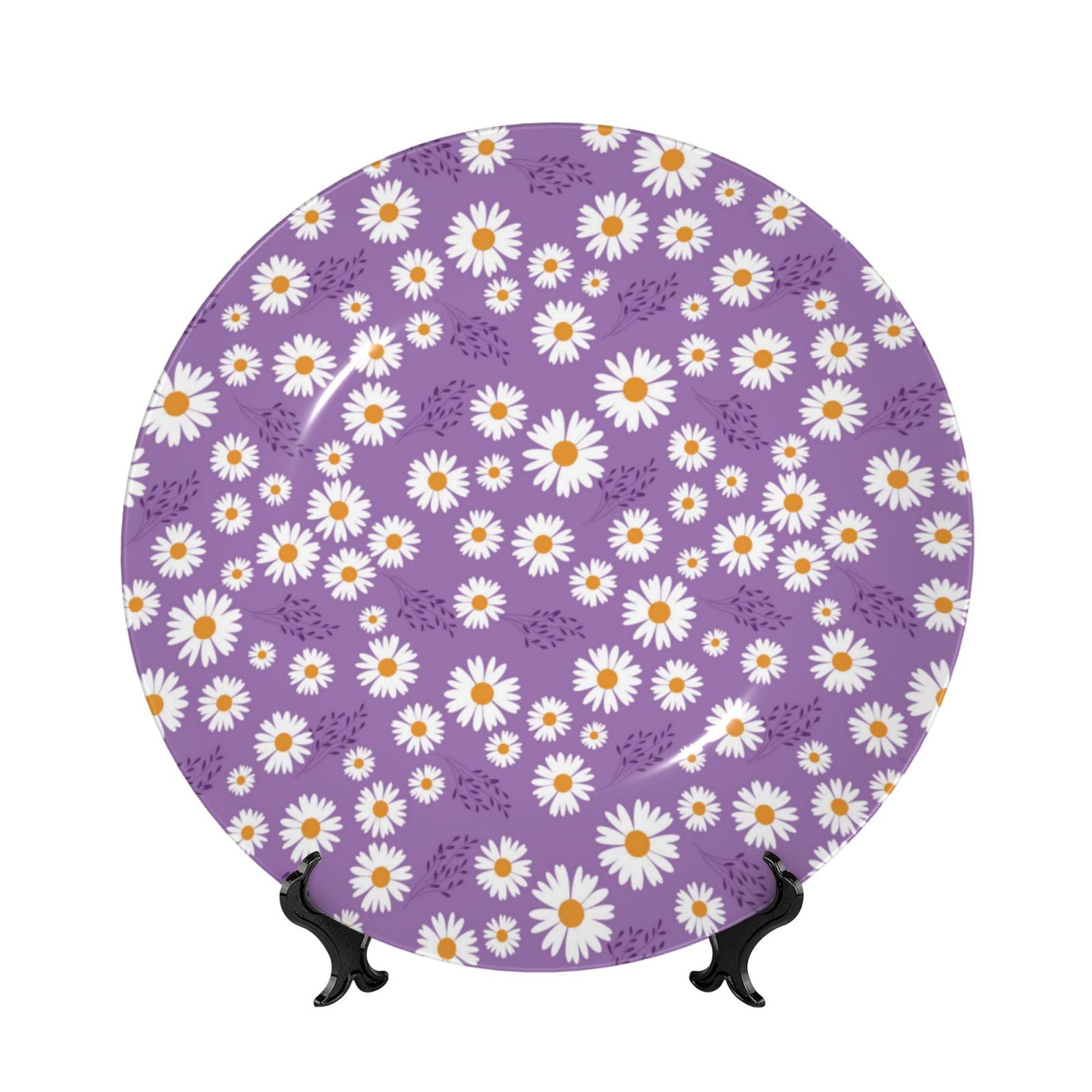 Picia Daisies Flowers Pattern Bone China Decorative Plate – Wall Decor ...