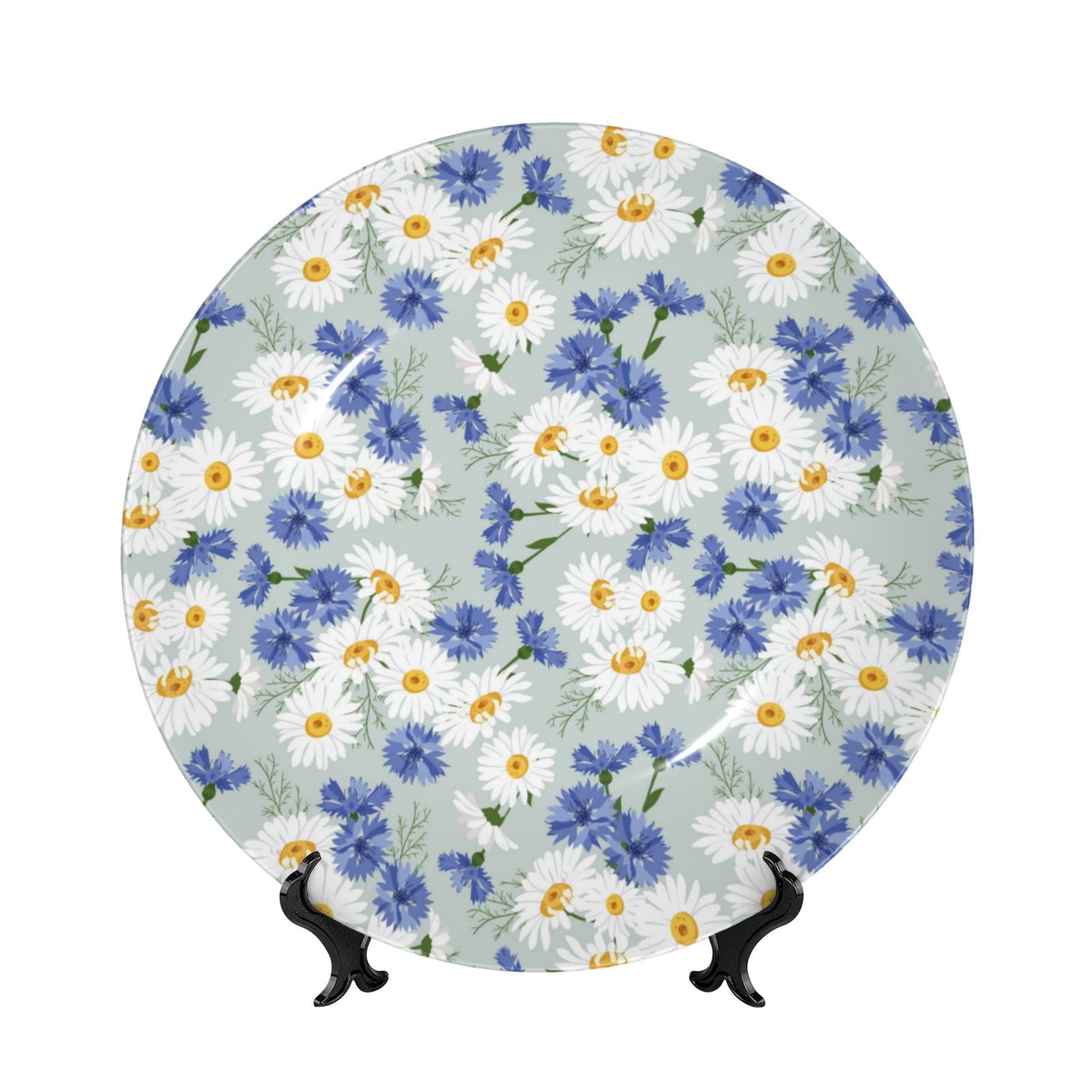Picia Daisies Flowers Pattern Bone China Decorative Plate – Wall Decor ...