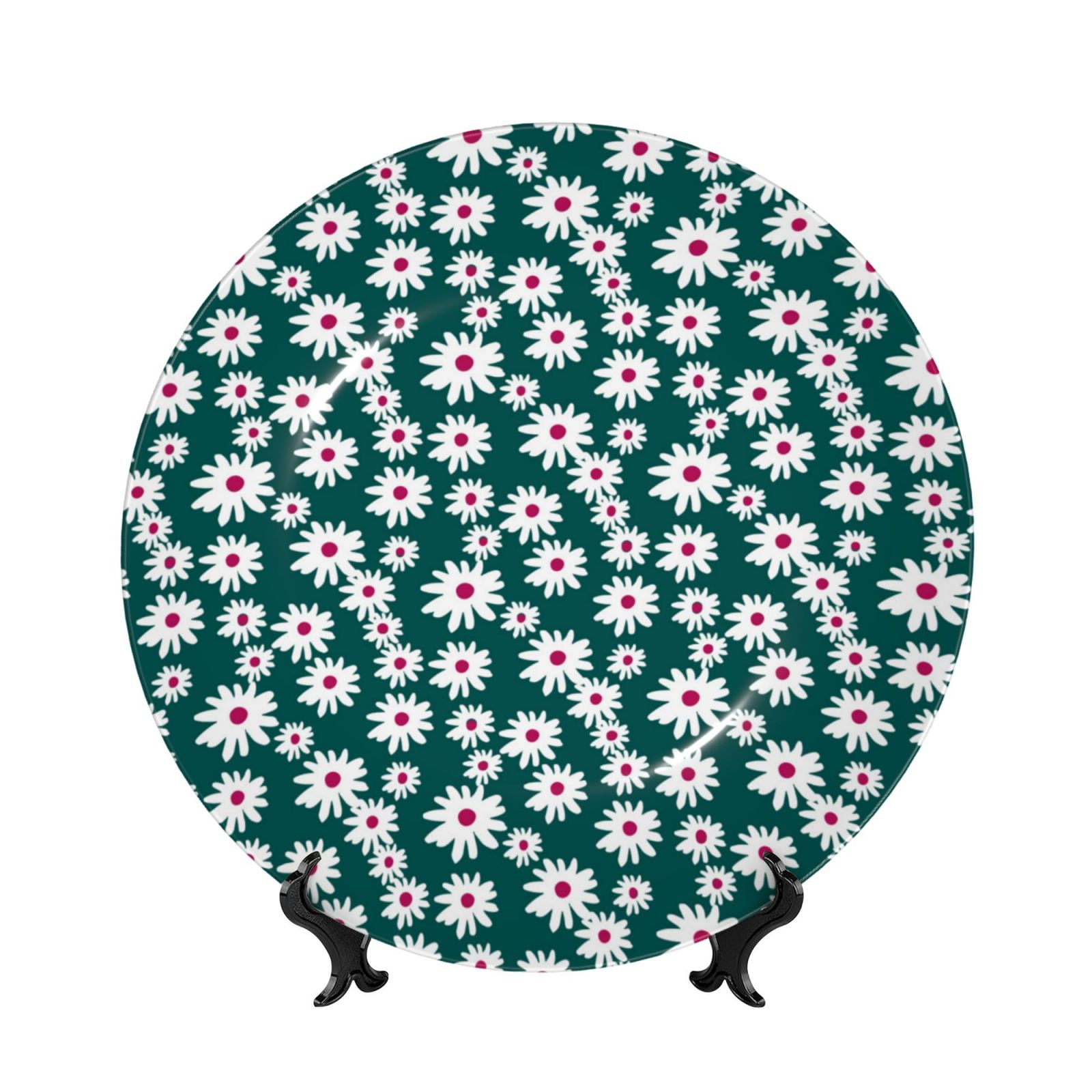Picia Daisies Flowers Pattern Bone China Decorative Plate – Wall Decor ...