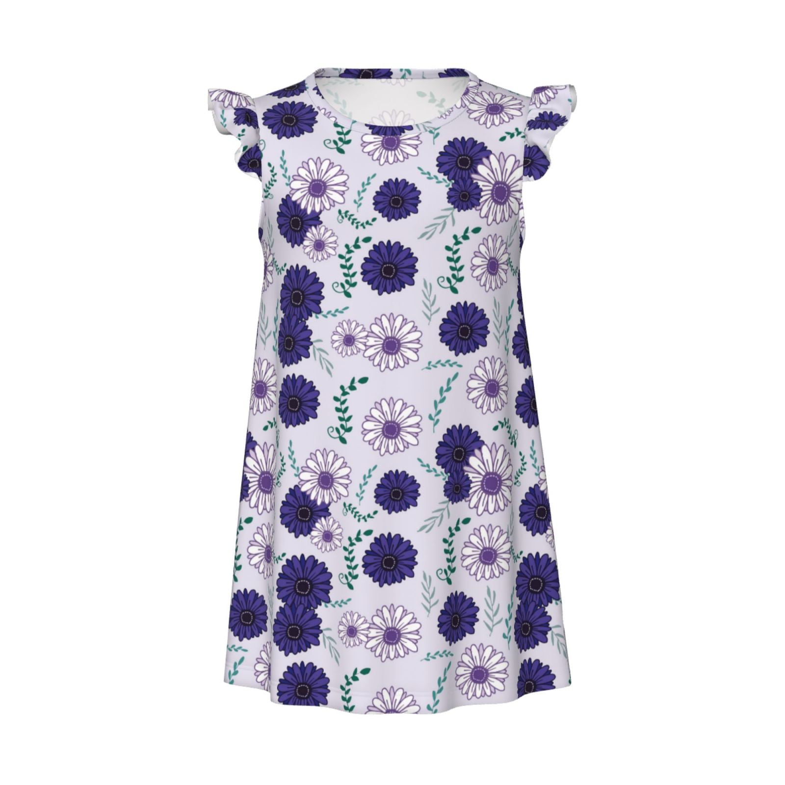 Picia Daisies Flowers Pattern Girls Nightgowns,Unicorn Dress Pajamas ...