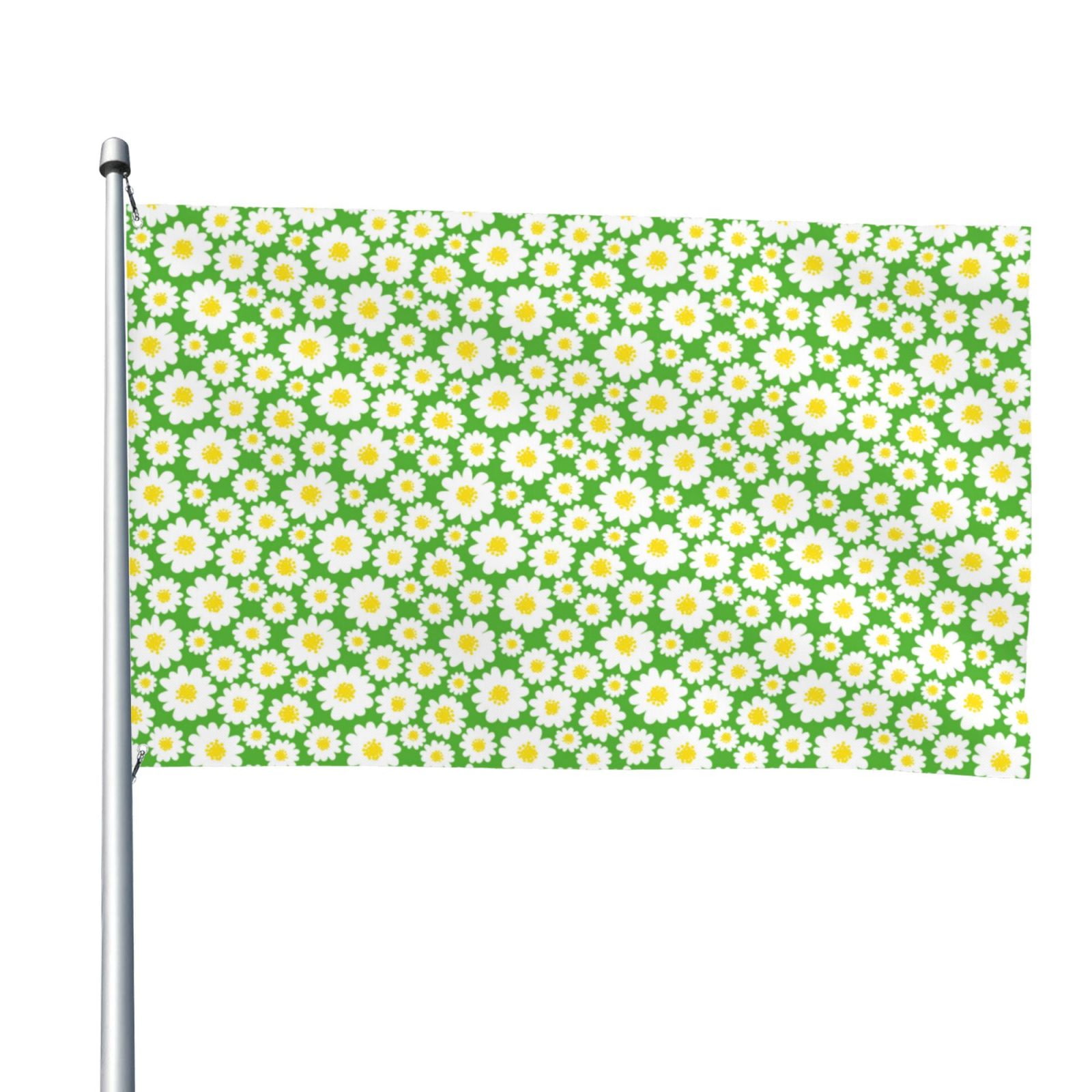 Picia Daisies Flowers Printed Flag ,Daisies Flowers Pattern Garden Flag ...