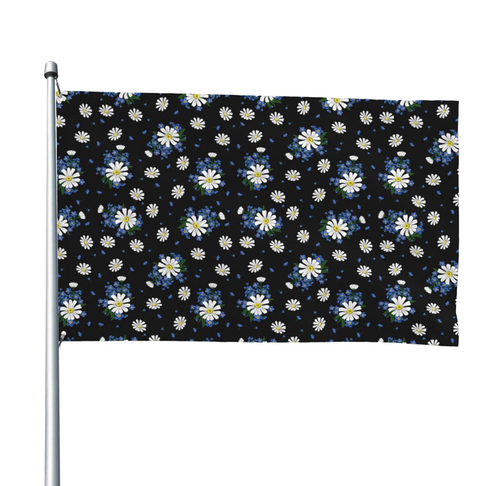Picia Daisies Flowers Printed Flag ,Daisies Flowers Pattern Garden Flag ...
