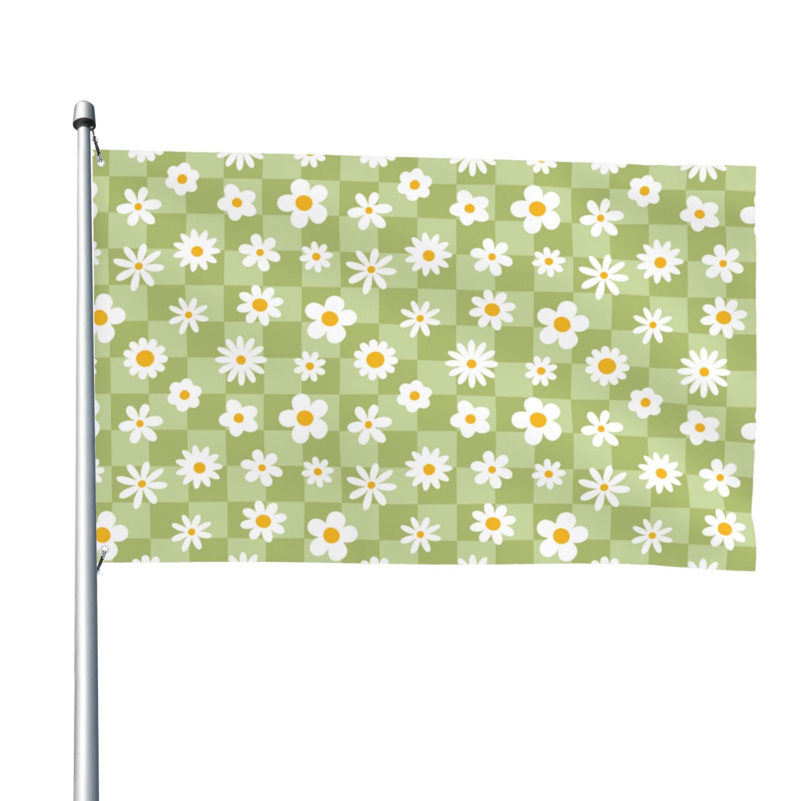 Picia Daisies Flowers Printed Flag ,Daisies Flowers Pattern Garden Flag ...