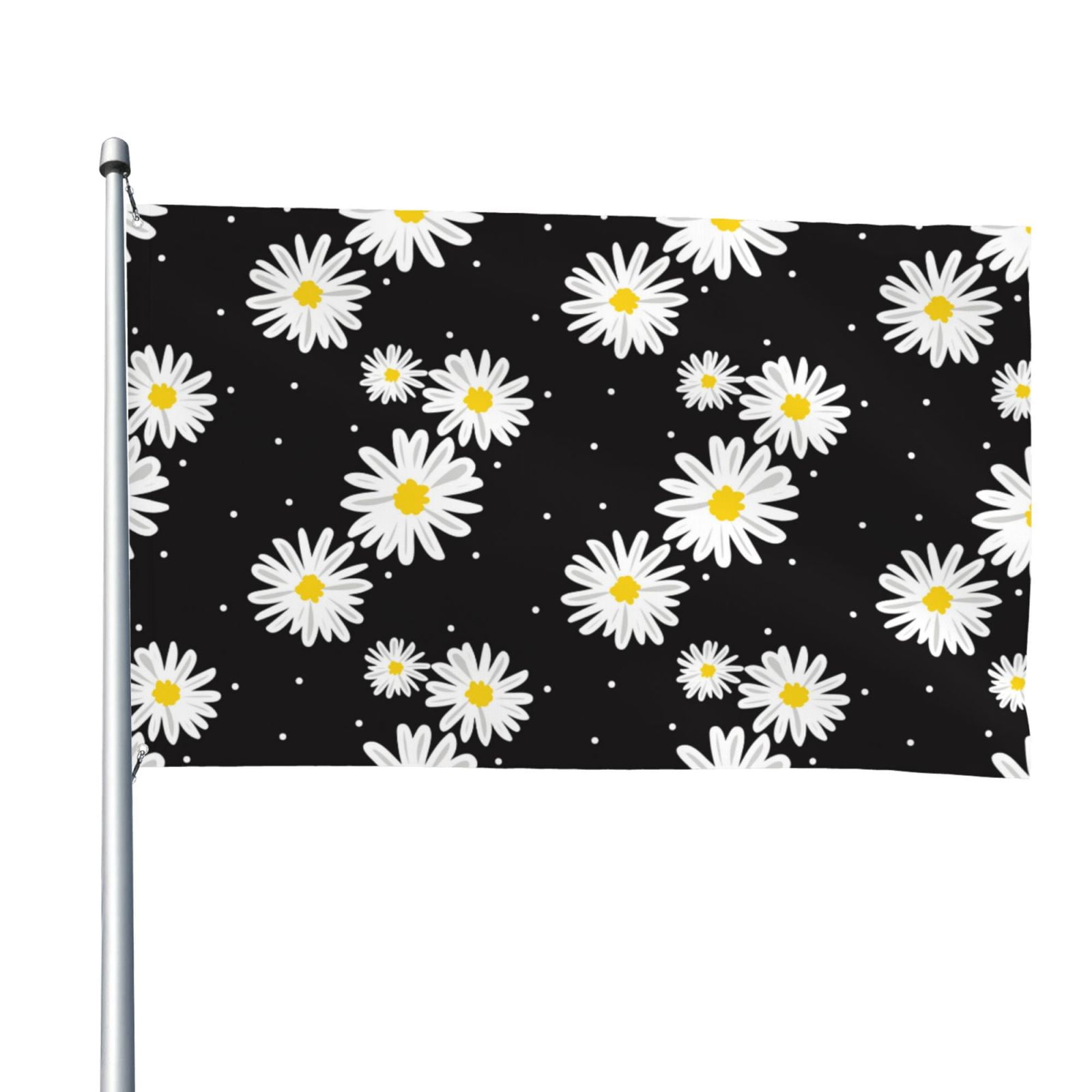 Picia Daisies Flowers Printed Flag ,Daisies Flowers Pattern Garden Flag ...