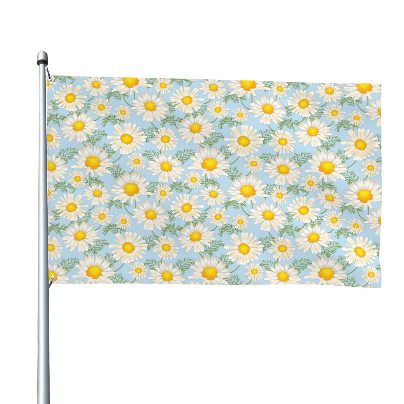 Picia Daisies Flowers Printed Flag ,Daisies Flowers Pattern Garden Flag ...