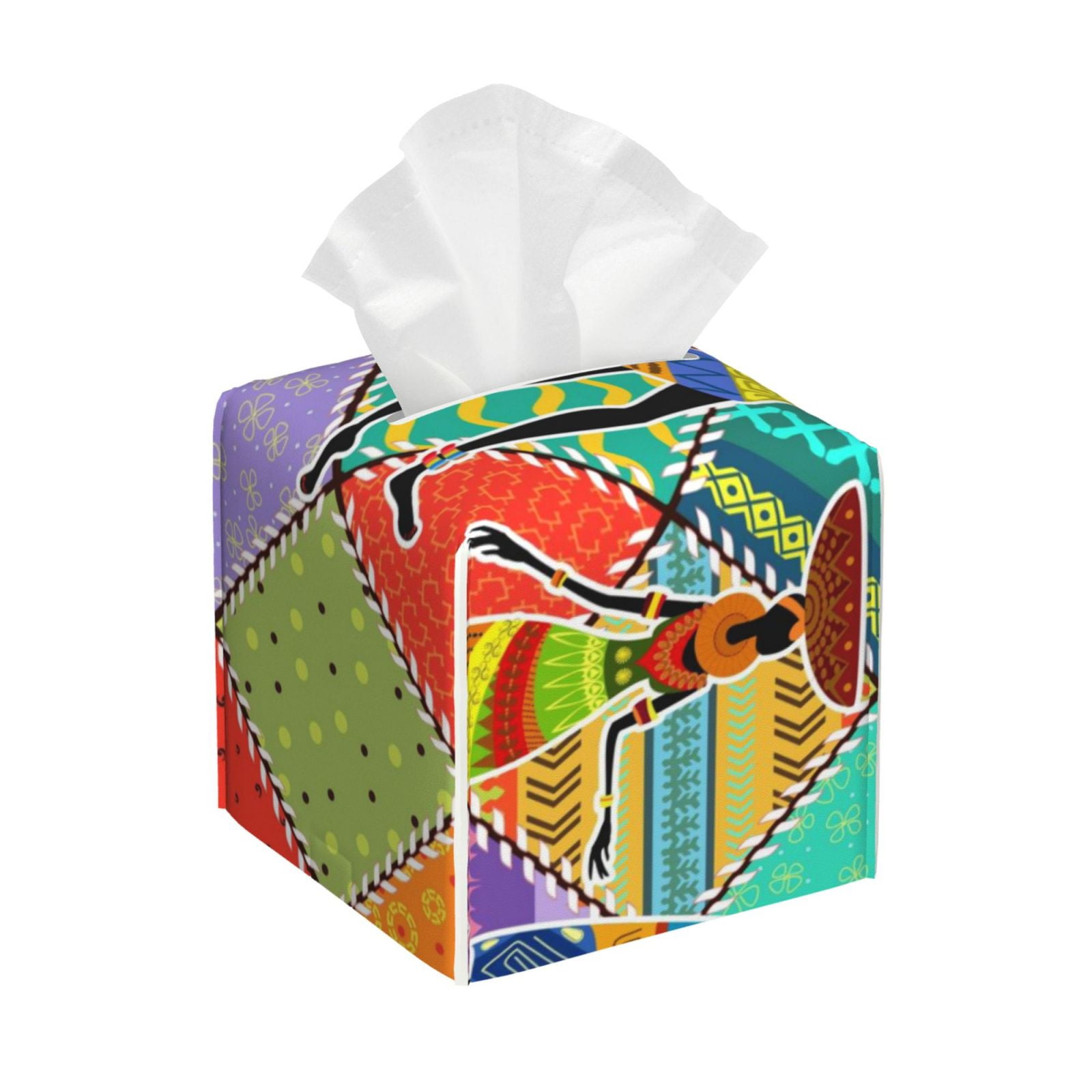 Picia Dancing African Womans Pattern Tissue Box Cover,PVC Leather ...
