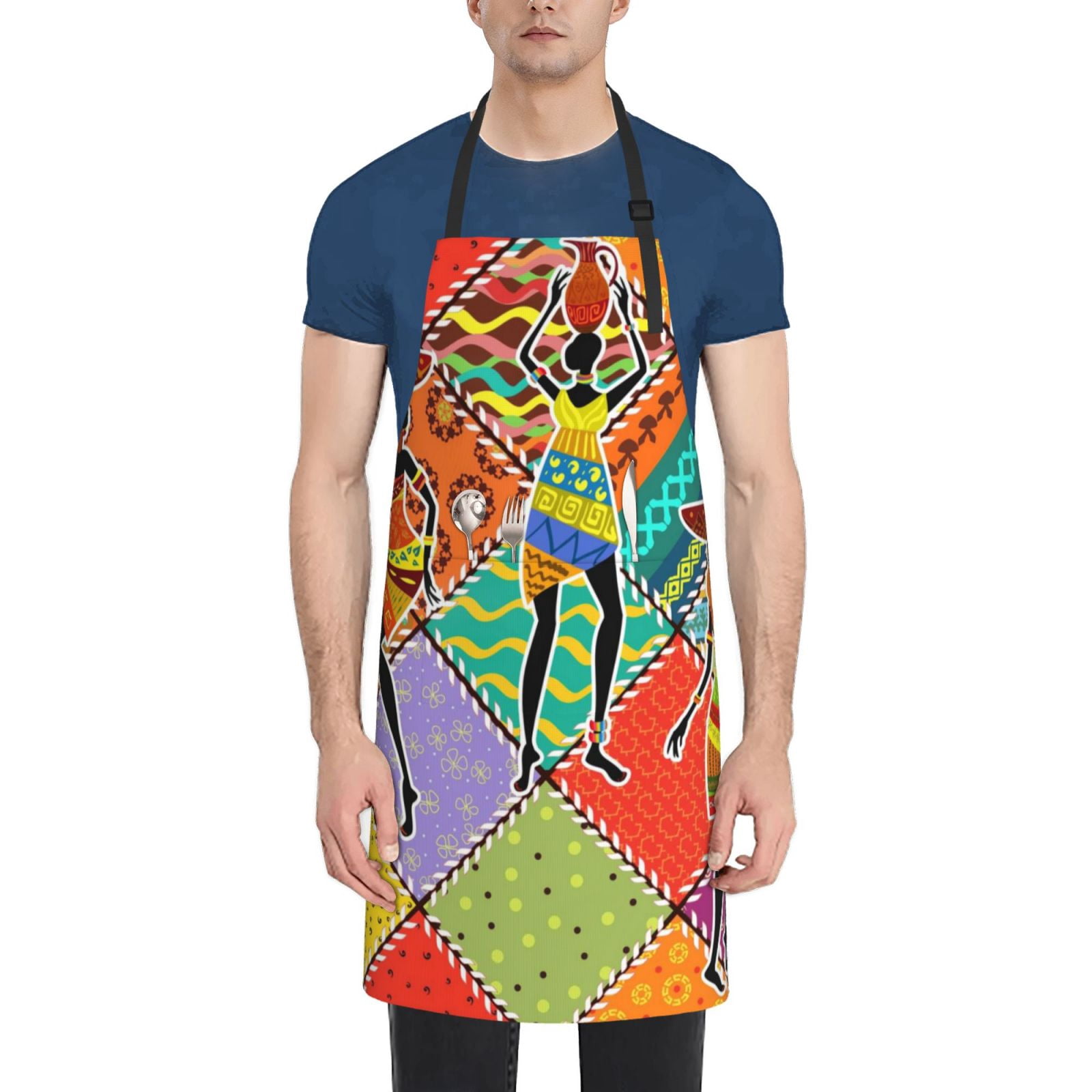Picia Dancing African Womans Waterproof Apron for Unisex Adult ...