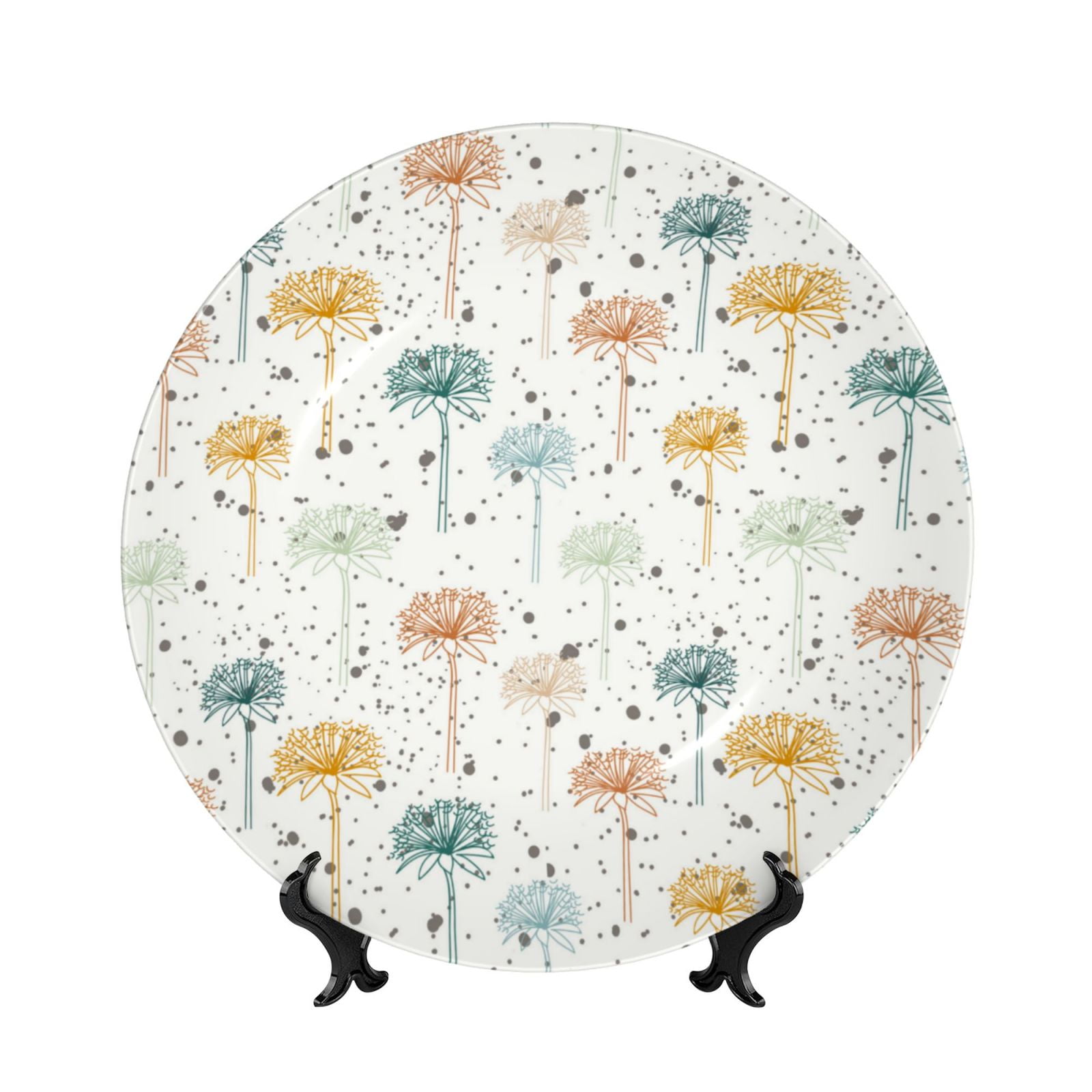 Picia Dandelion Pattern Bone China Decorative Plate – Wall Decor with ...