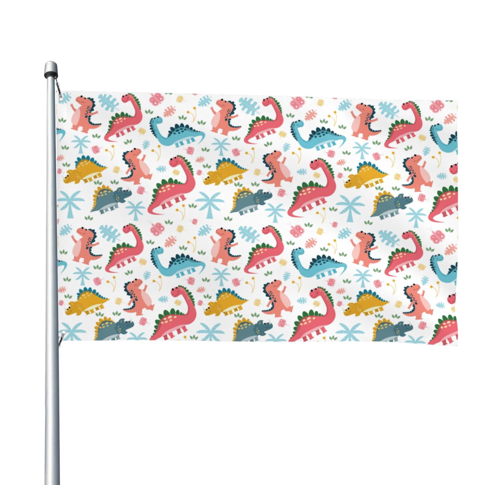 Picia Dinosaur Printed Flag ,Dinosaur Pattern Garden Flag Vertical ...