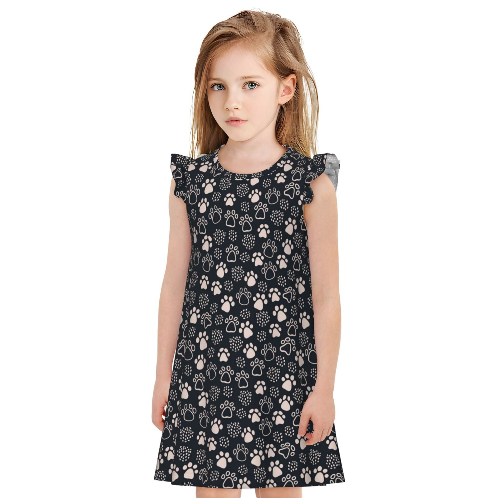 Picia Dog Paw Pattern Girls Nightgowns,Unicorn Dress Pajamas for Toddler,Girls Princess ...