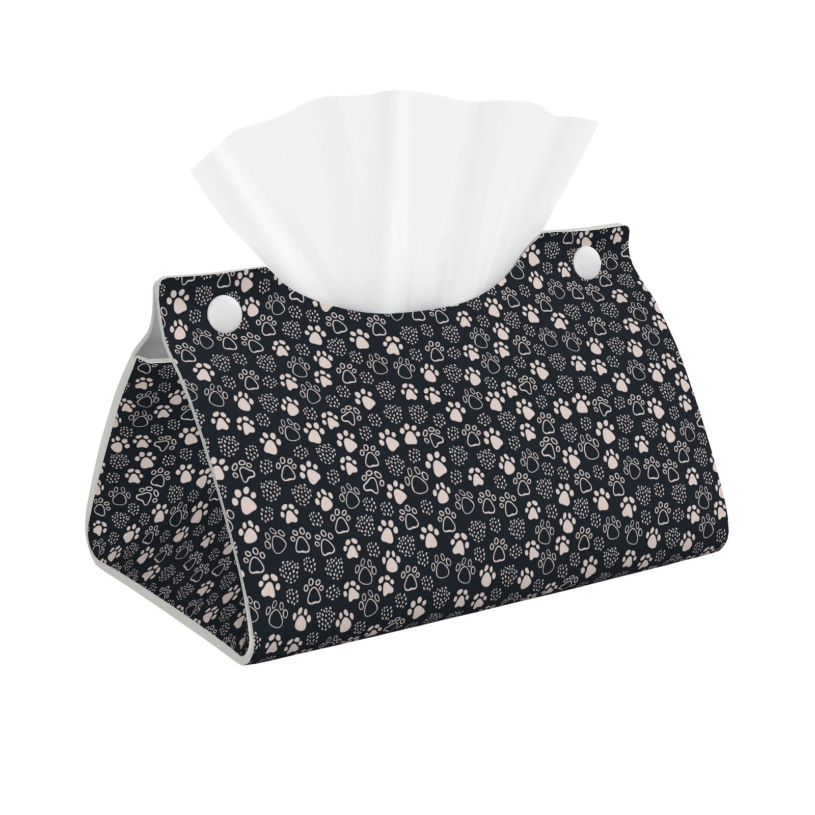 Picia Dog Paw Pattern Long Tissue Box Cover,PVC Leather Triangle Holder ...