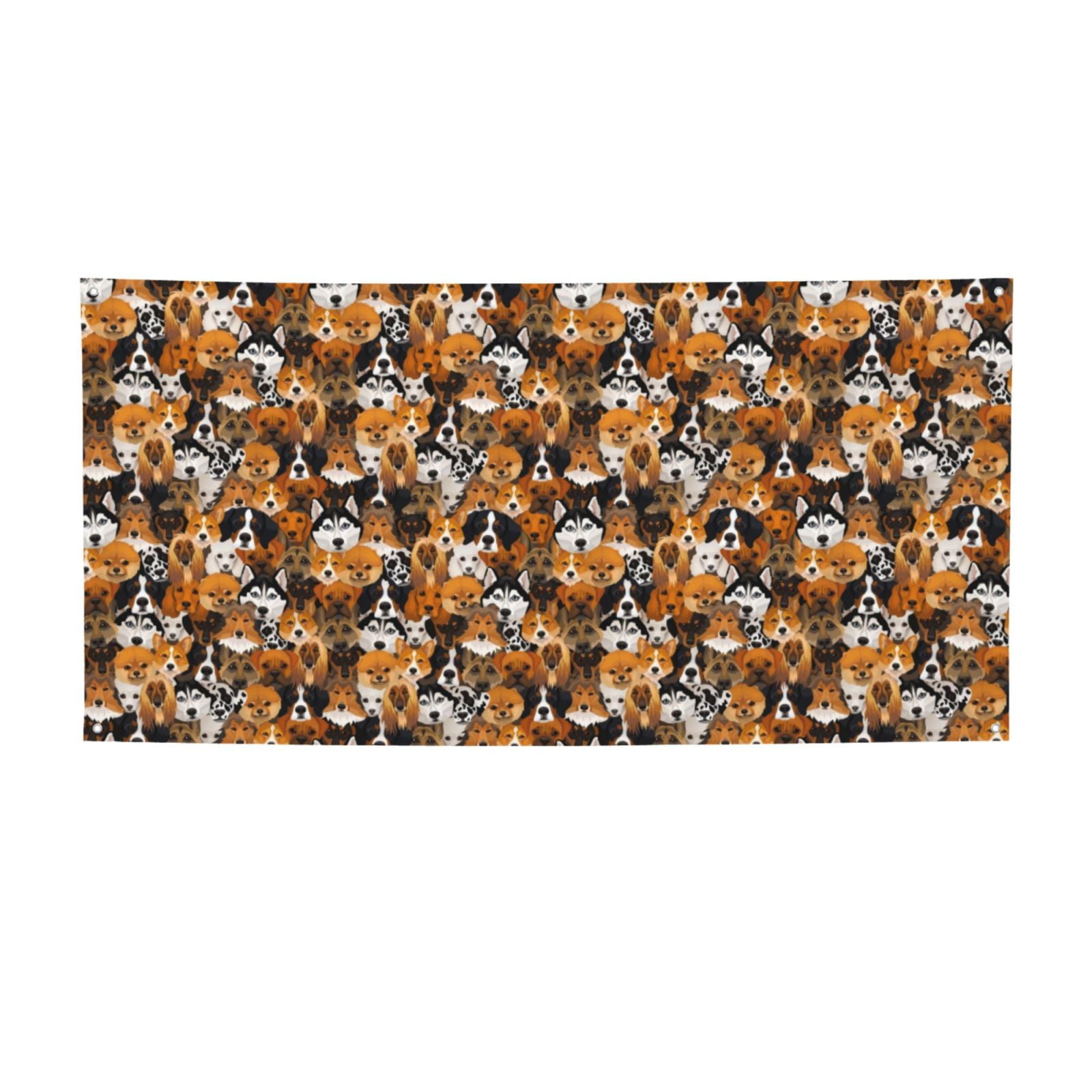 Picia Dogs Different Breeds Pattern Party Banner, Festive Decoration ...