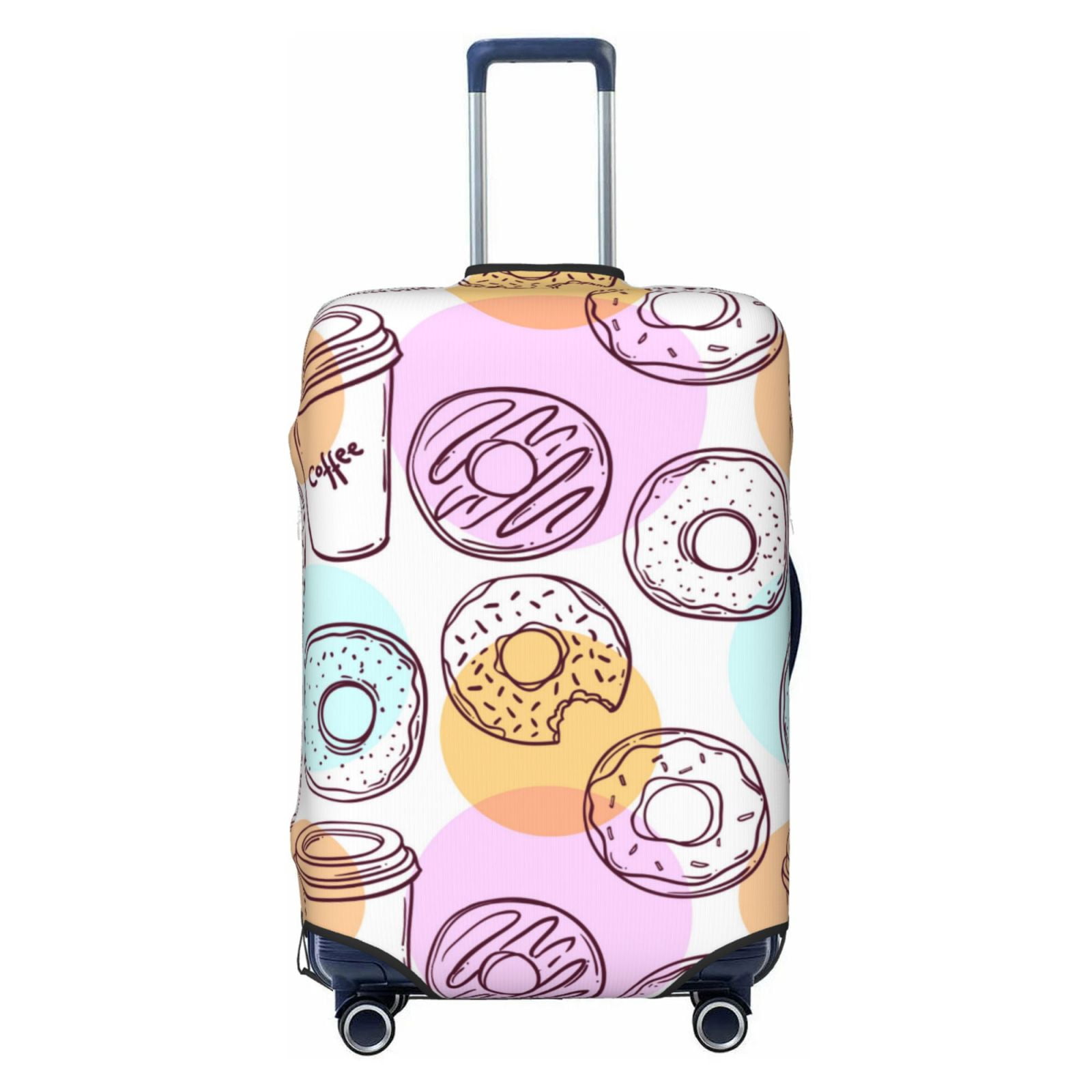 Picia Donuts and Coffee Luggage Protector Cover Thicken Suitcase ...