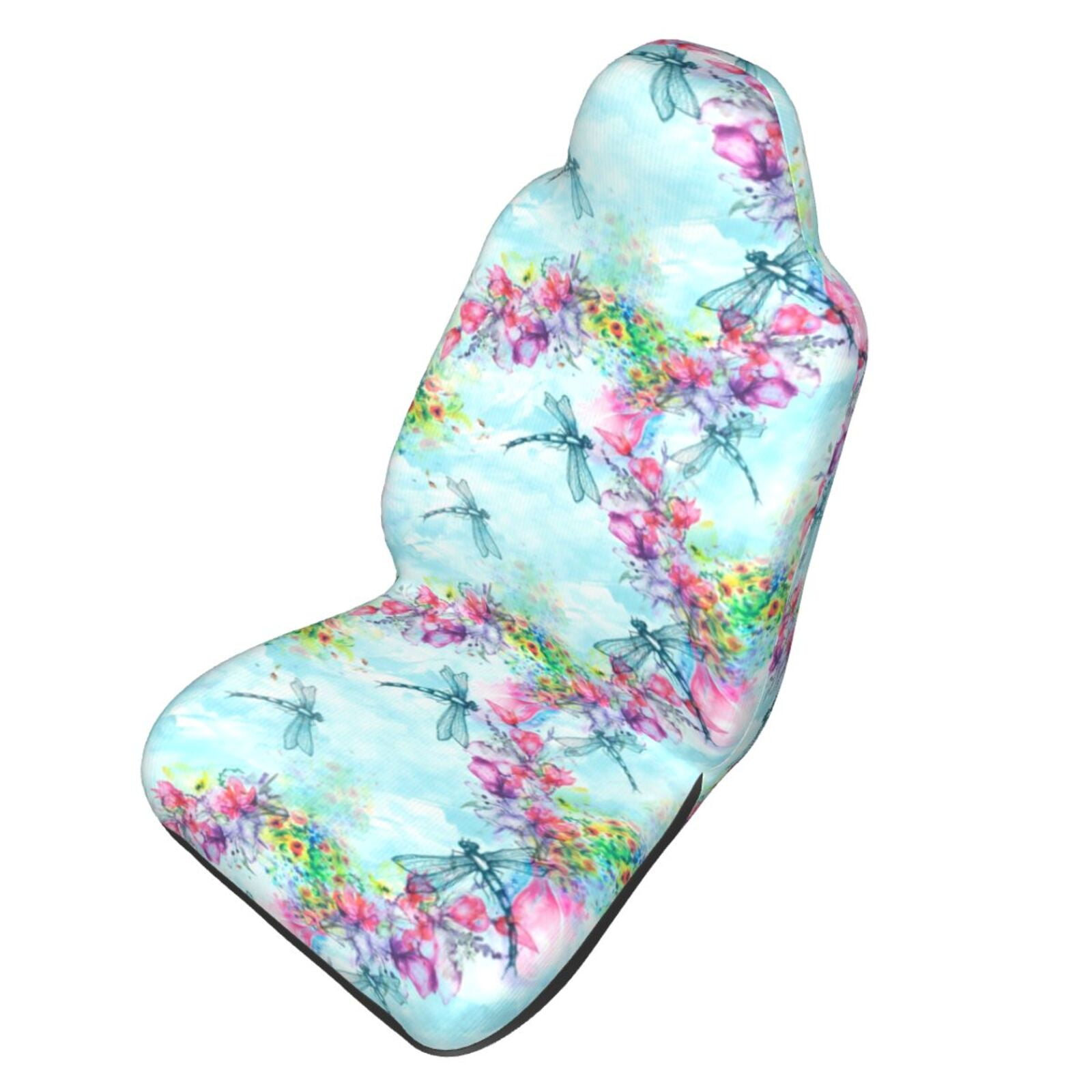 Picia Dragonfly Floral Print Waterproof Sweating Car Seat Cover for ...