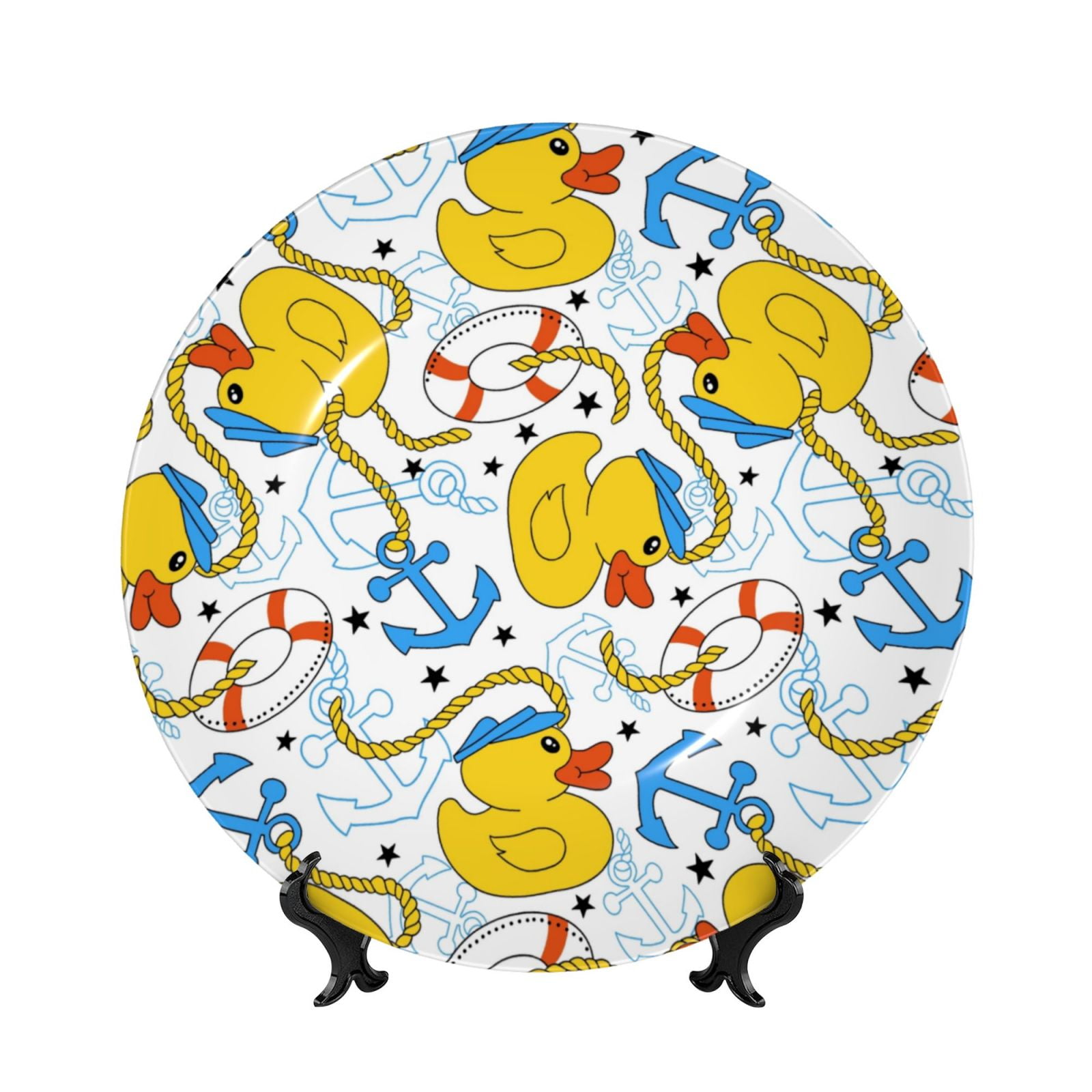 Picia Ducks and Anchors Pattern Bone China Decorative Plate – Wall ...