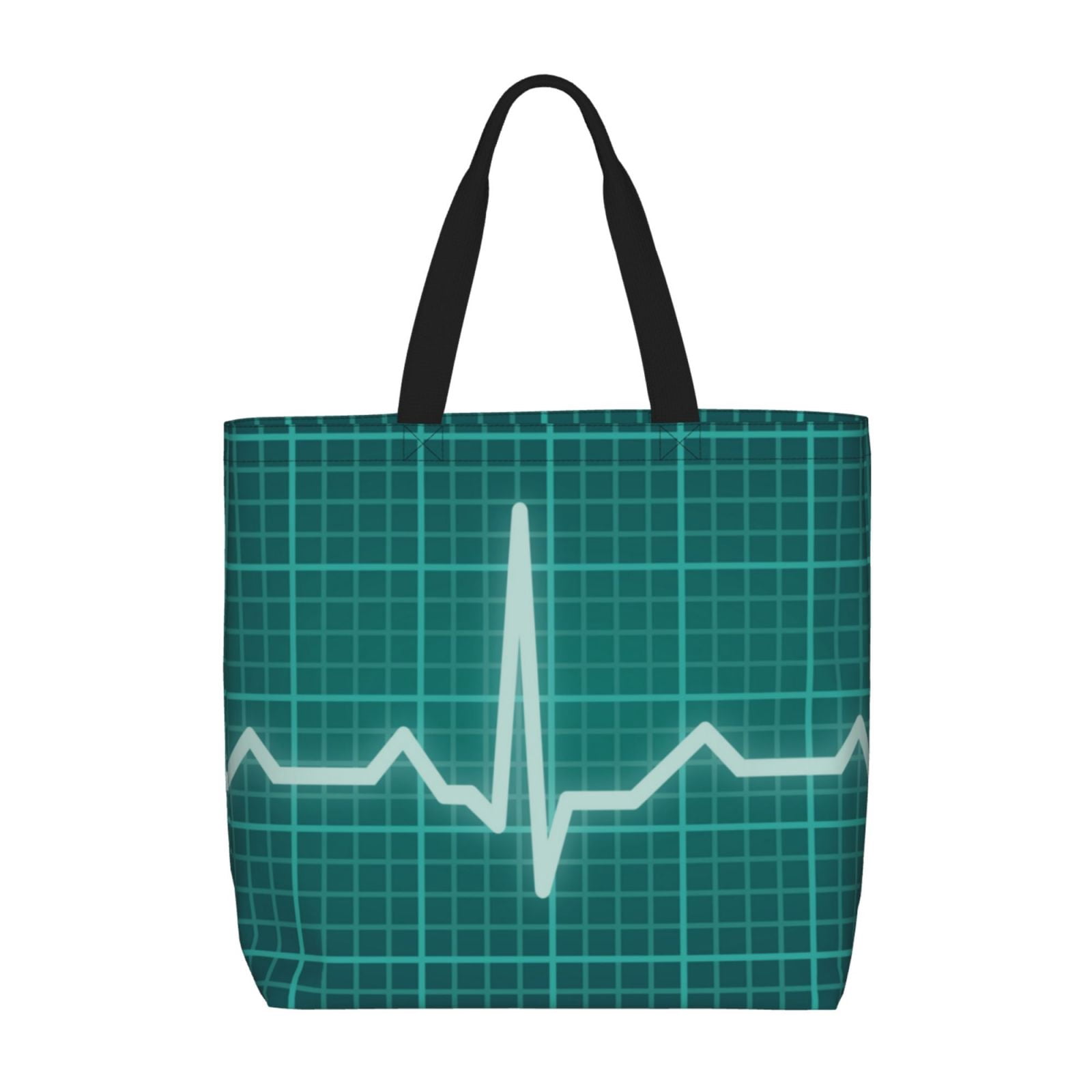 Picia ECG Wave for Tote Bag for Women with Zipper, Gym Tote with ...
